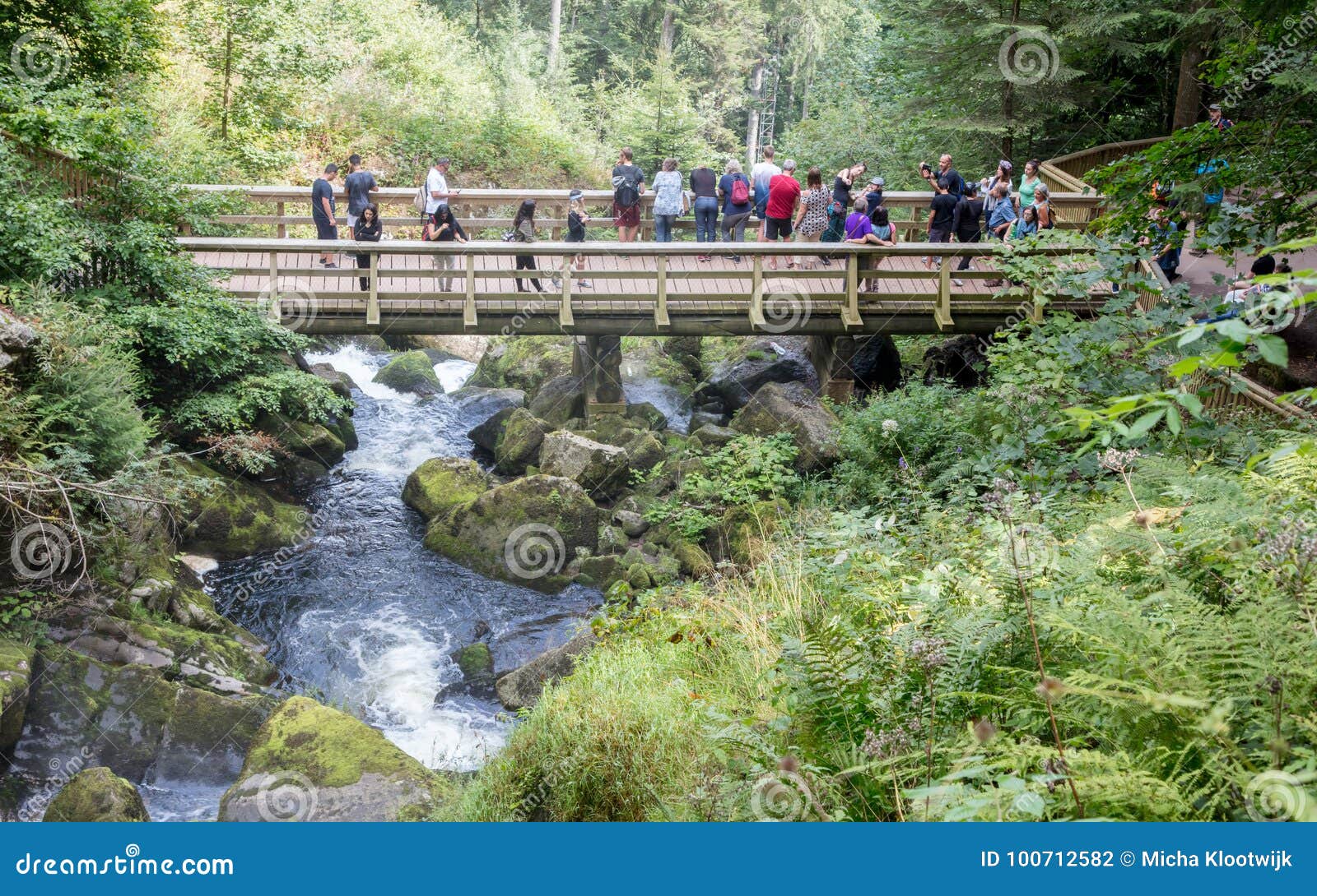 Triberg, Germany - August 17, 2017: Triberg Falls, One of the Hi ...