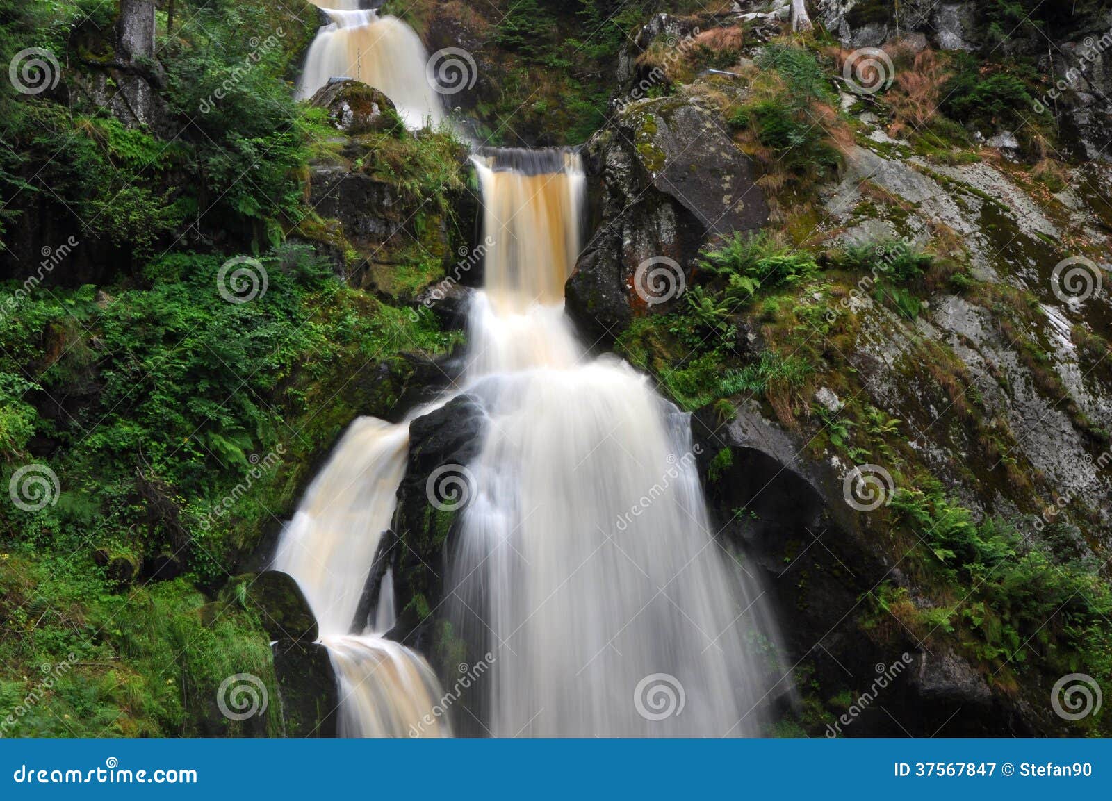 Triberg Waterfall stock image. Image of landmark, green - 37567847