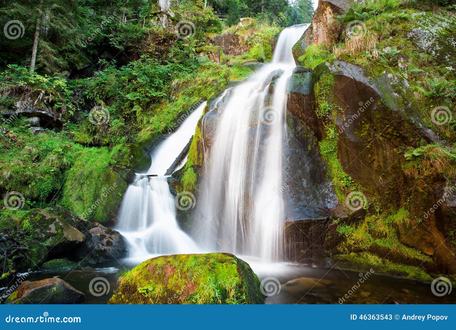 Triberg waterfalls stock image. Image of europe, pebble - 46363543