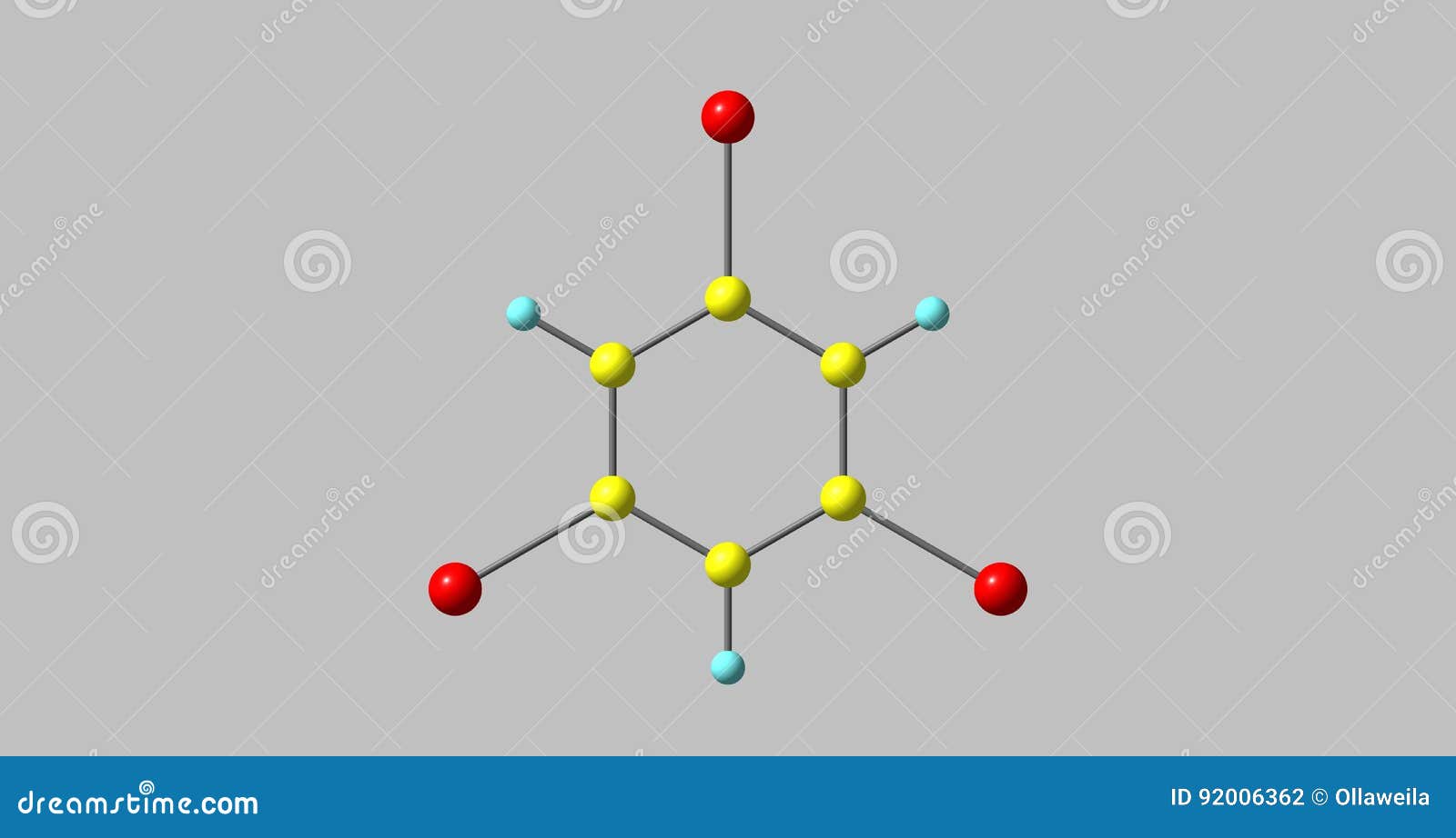 1,3,5-Tribromobenzene Molecular Structure Isolated on Grey Stock ...