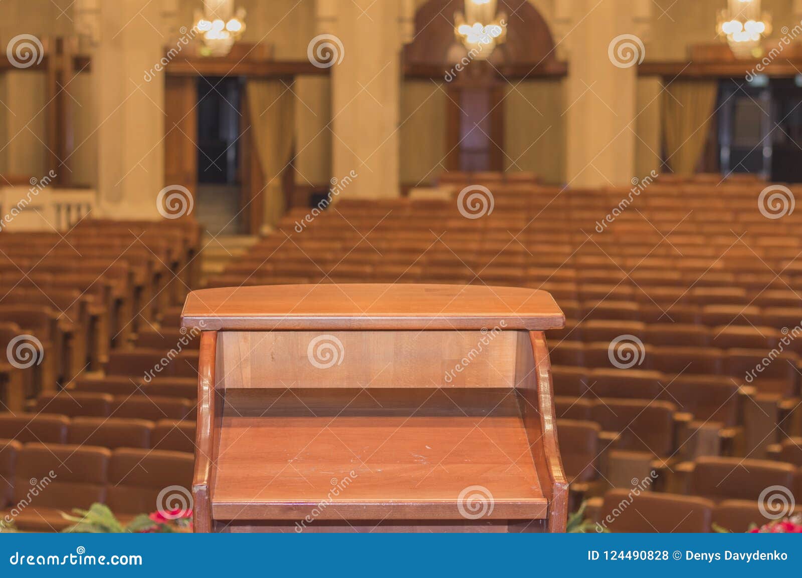 Tribune in Assembly Hall stock photo. Image of tribune - 124490828