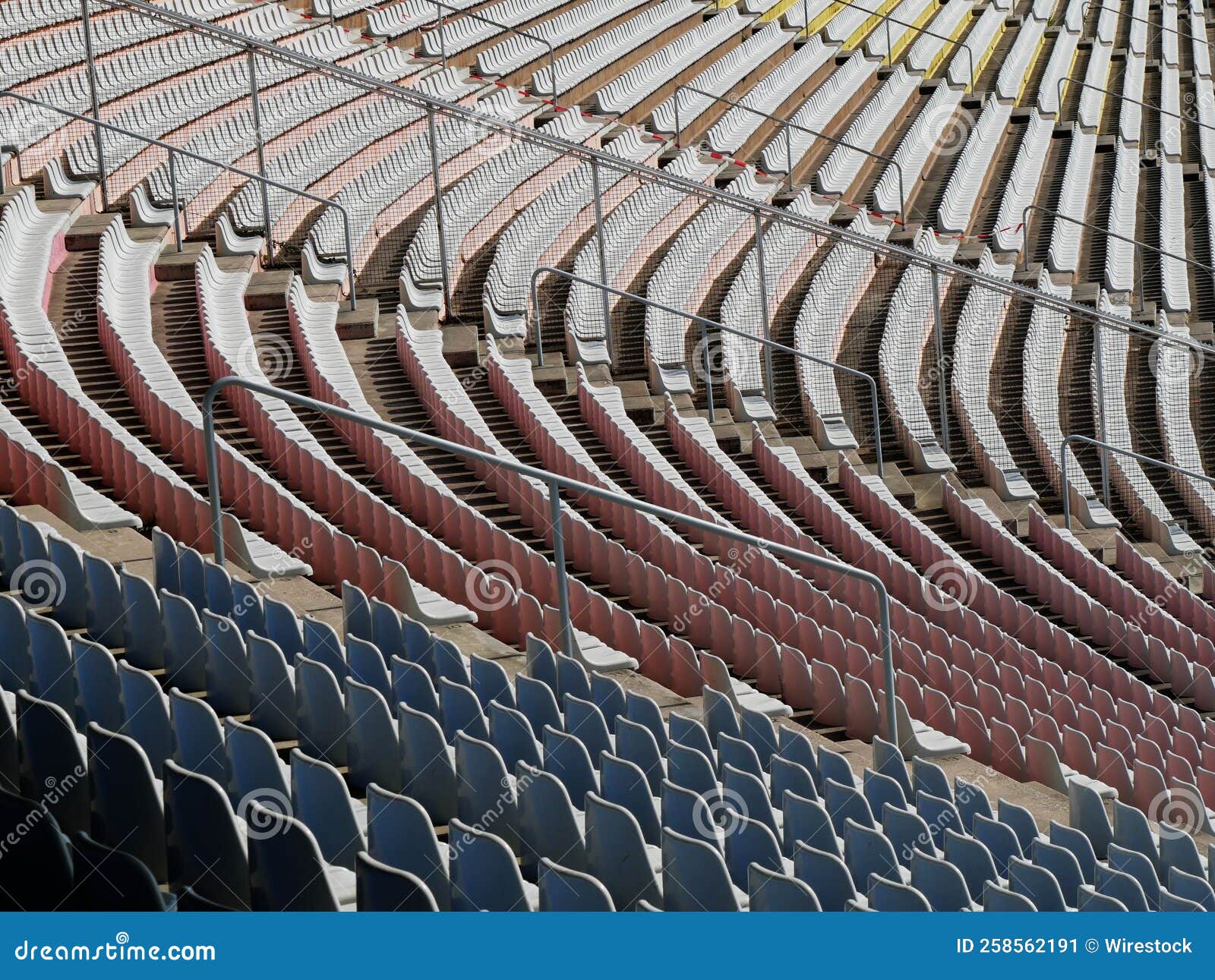 Tribune Seats of a Completely Empty Stadiums Editorial Photo - Image of ...