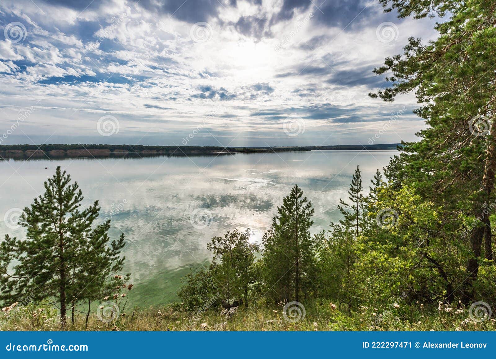Tributary of the Volga stock image. Image of fall, river - 222297471
