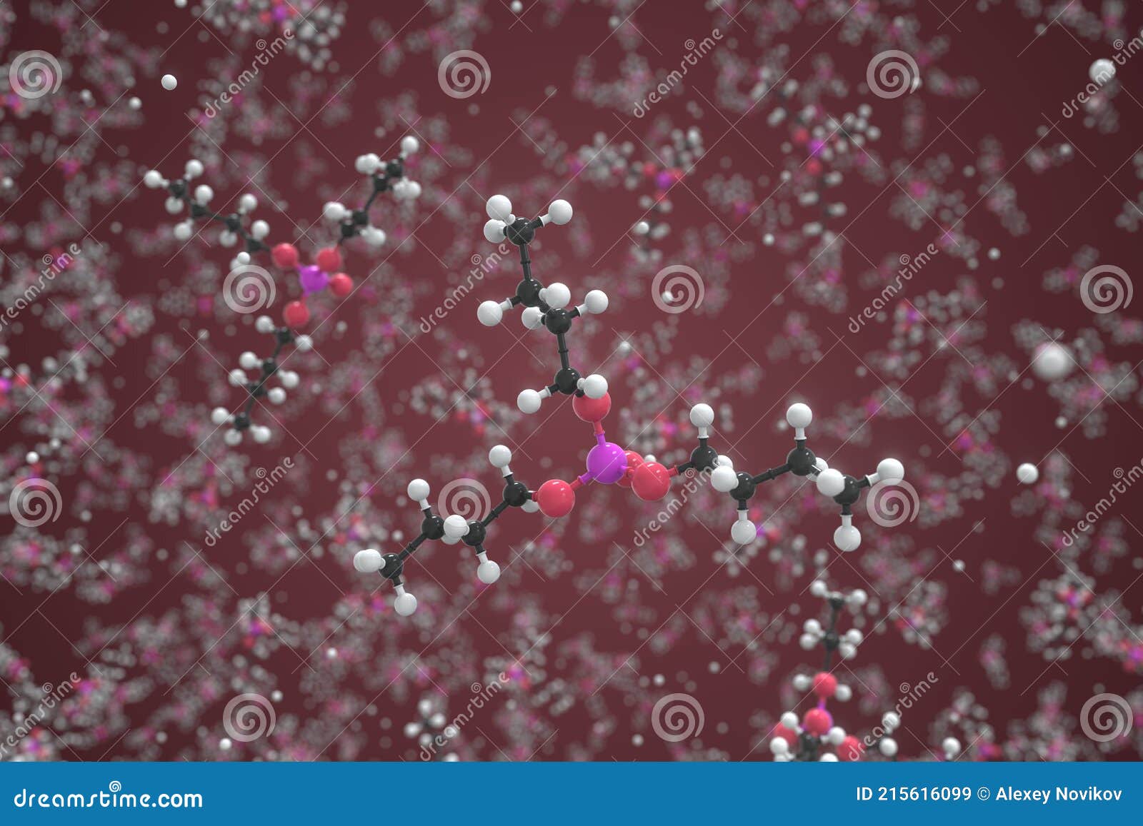 Tributyl Phosphate Molecule Made with Balls, Scientific Molecular Model ...