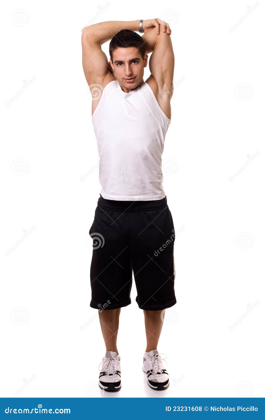Tricep Stretch stock photo. Image of person, male, shot - 23231608
