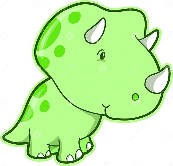 Triceratops Dinosaur Vector Stock Vector - Illustration of isolated ...