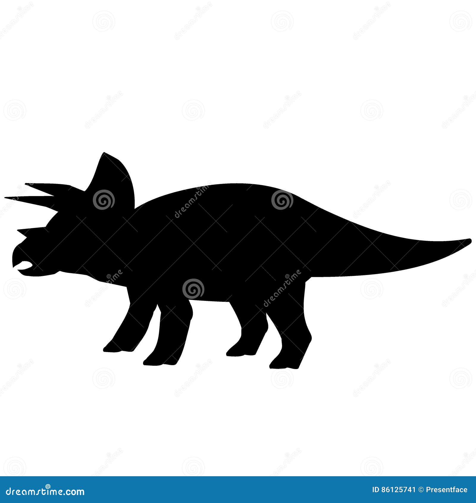 Triceratops Head Silhouette