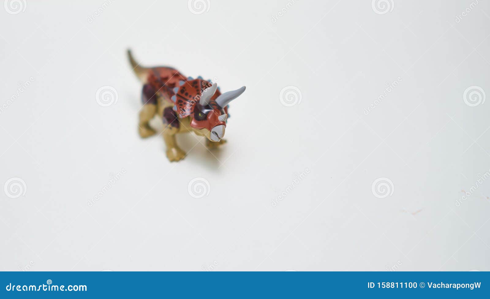 Triceratops or Three Horn Dinosaur in Top View Stock Photo - Image of ...
