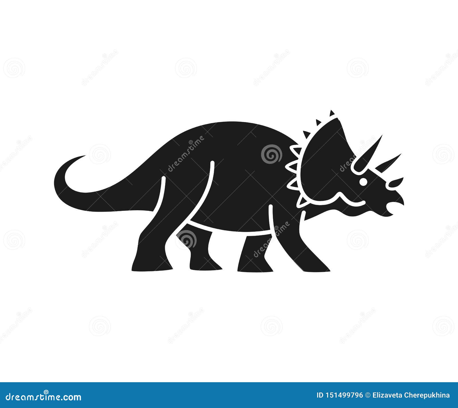Triceratops Dinosaur SVG