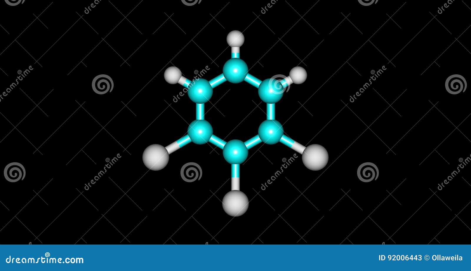 1,2,3-Trichlorobenzene Molecular Structure Isolated on Black Stock ...