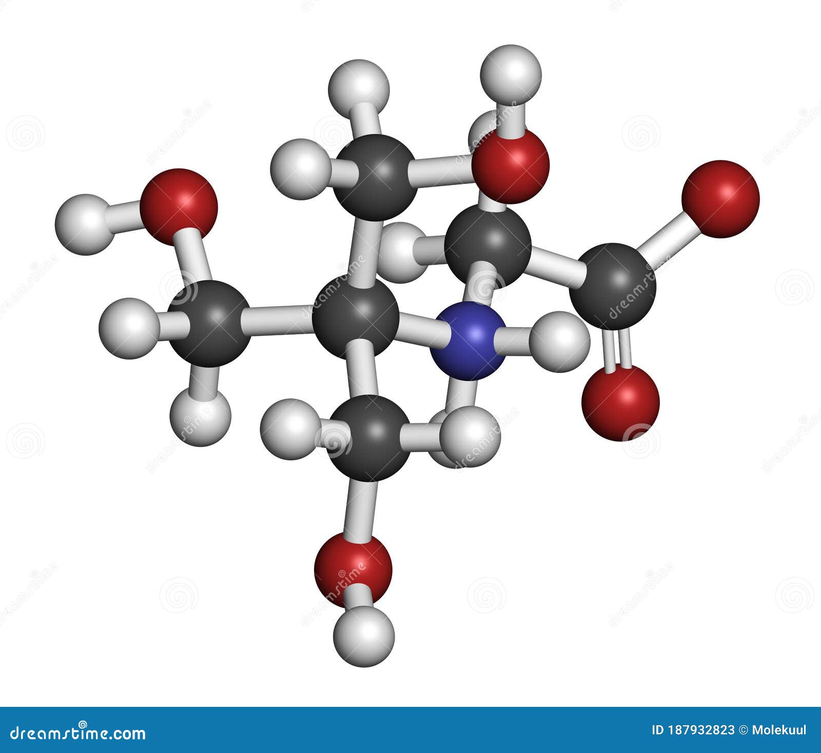 Tricine Buffering Agent Molecule Vector Illustration | CartoonDealer ...