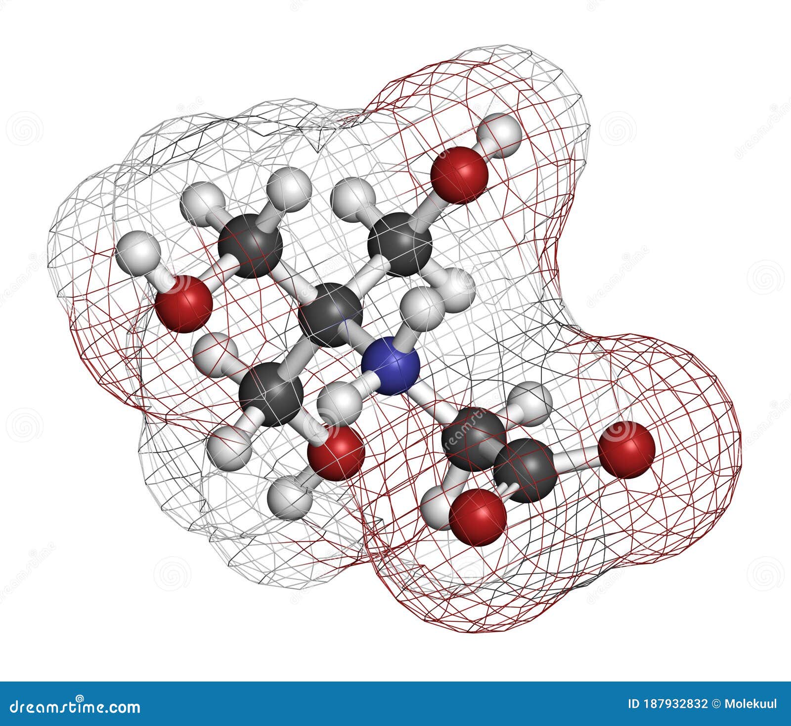 Tricine Buffering Agent Molecule Vector Illustration | CartoonDealer ...