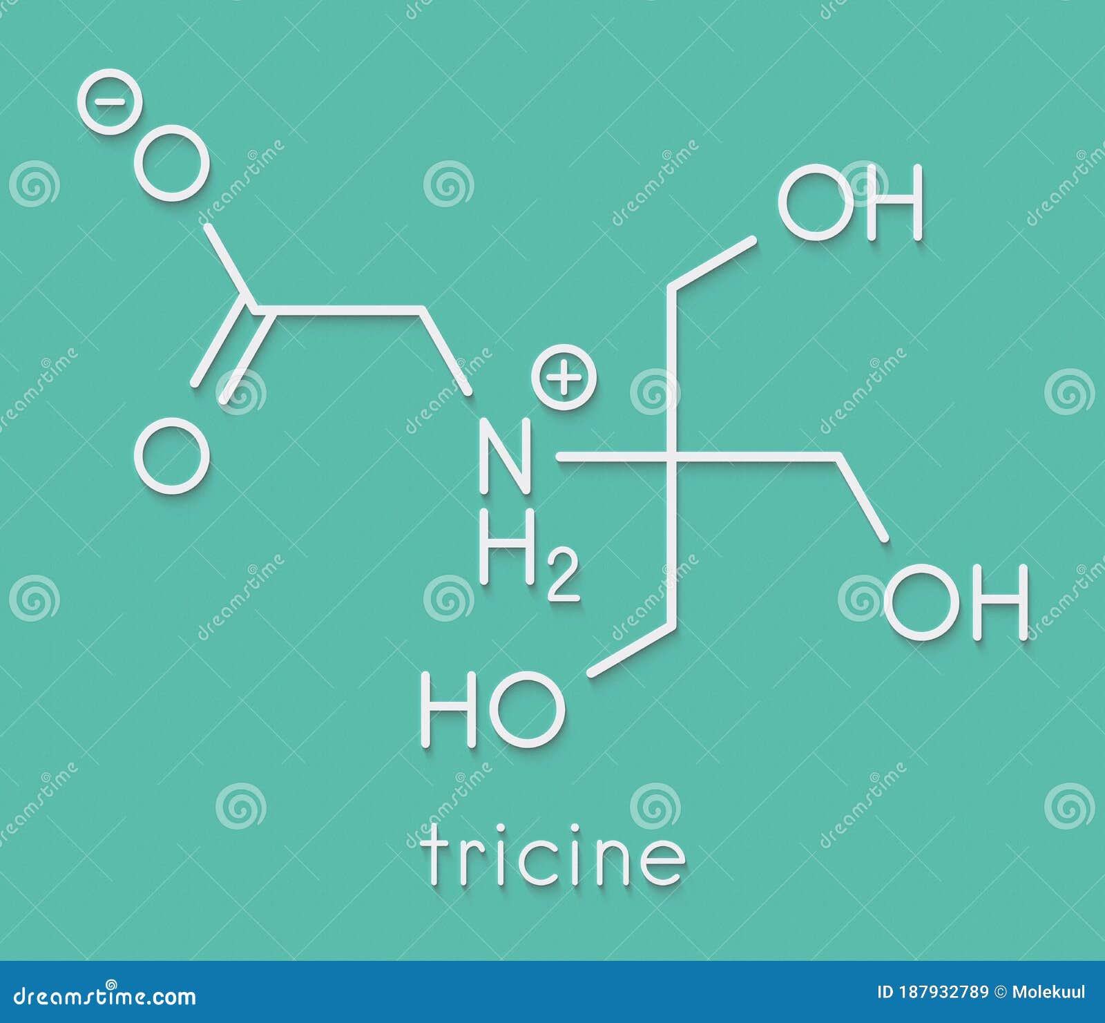 Tricine Buffering Agent Molecule. Skeletal Formula. Stock Illustration ...