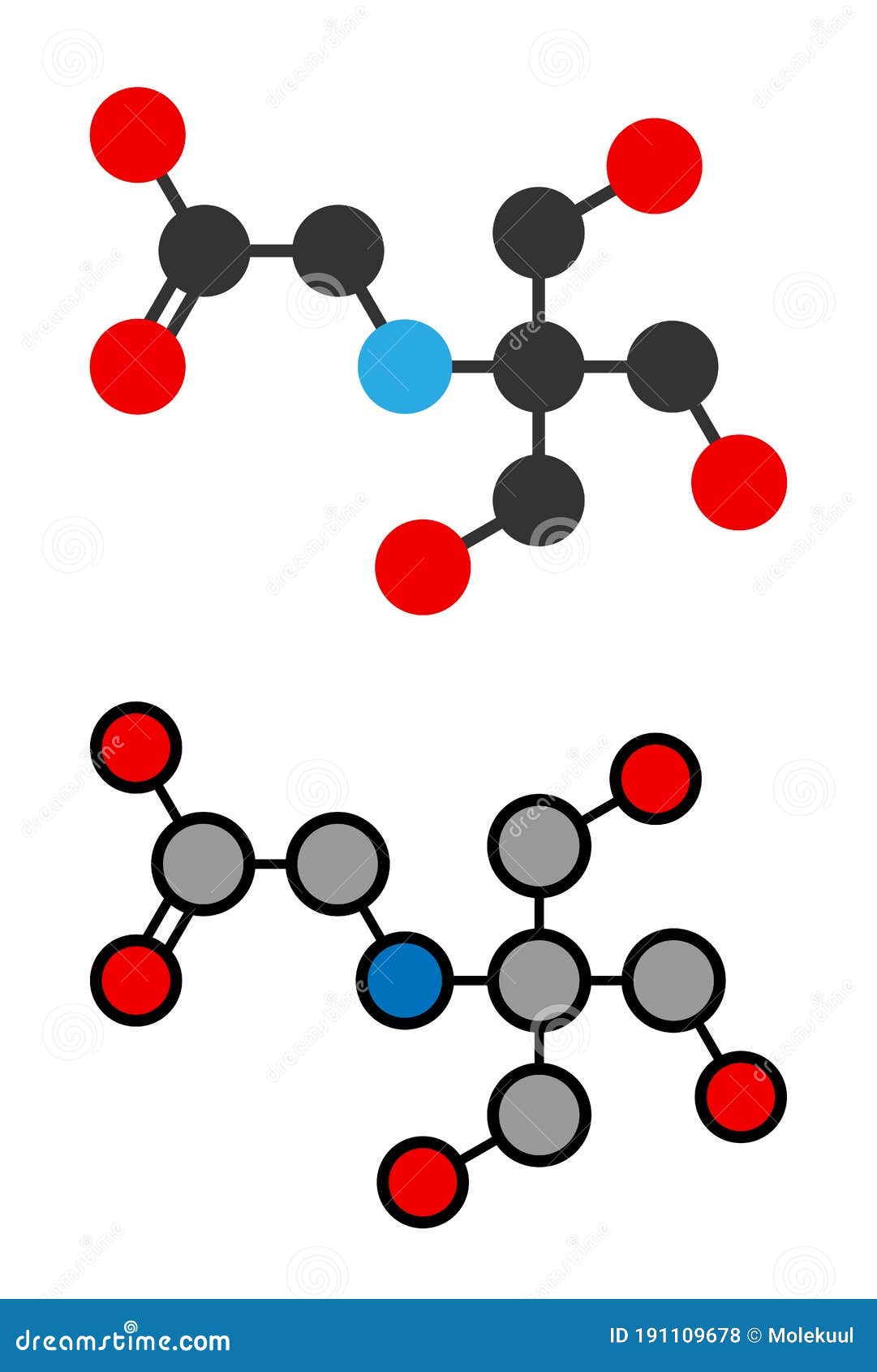 Tricine Buffering Agent Molecule Stock Vector - Illustration of ring ...