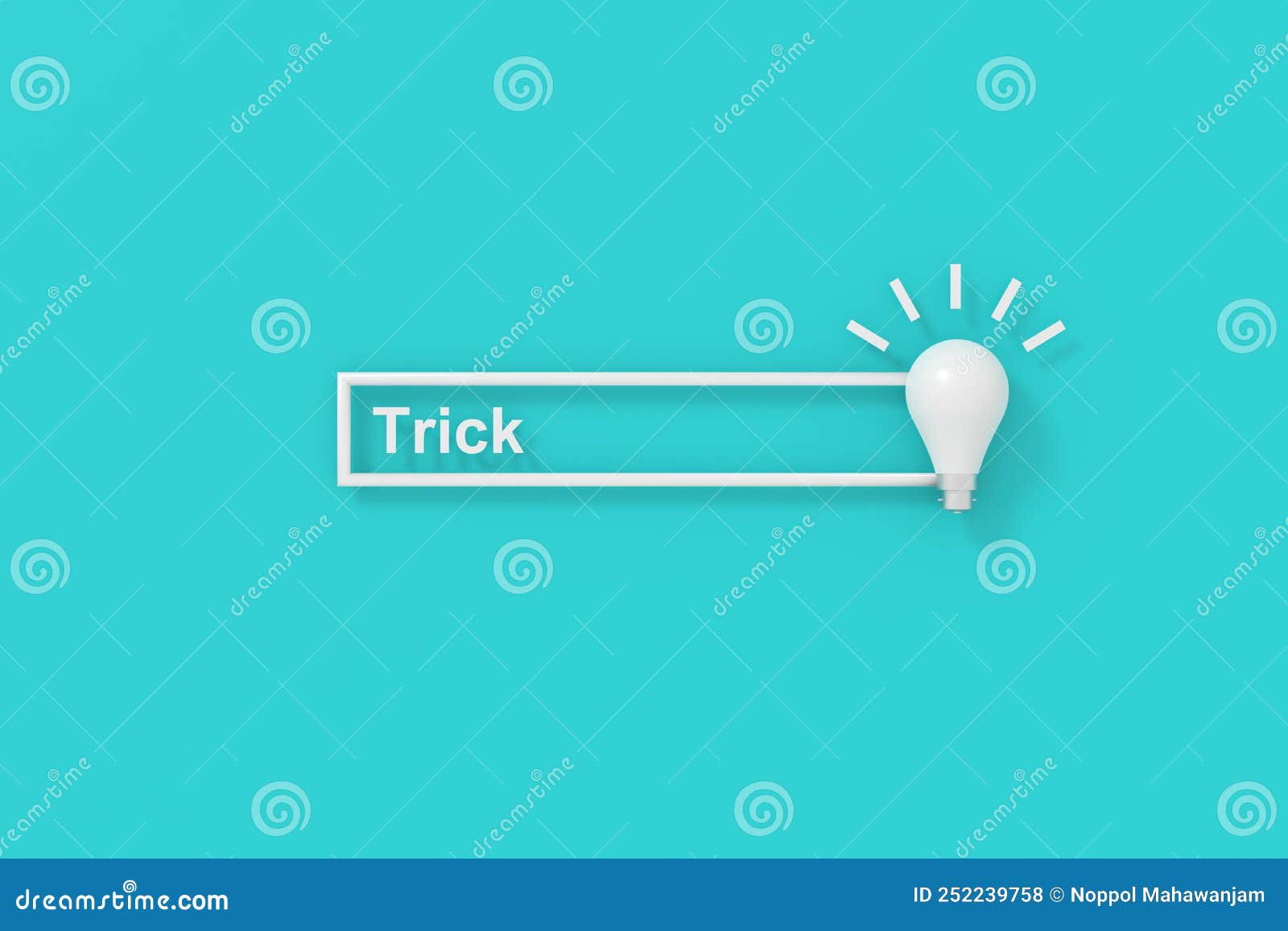Trick Banner Design. 3D Rendering Stock Illustration - Illustration of ...