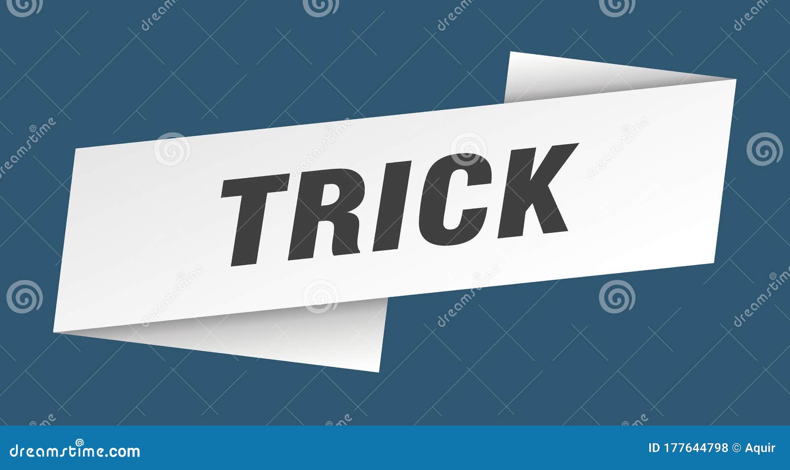 Trick Banner Template. Trick Ribbon Label Stock Vector - Illustration ...