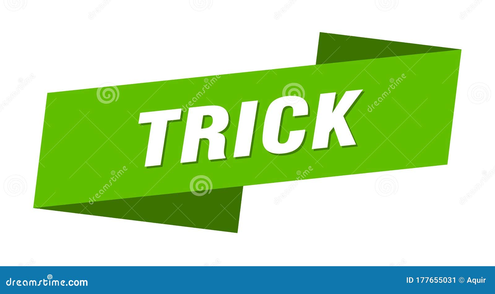 Trick Banner Template. Trick Ribbon Label Stock Vector - Illustration ...