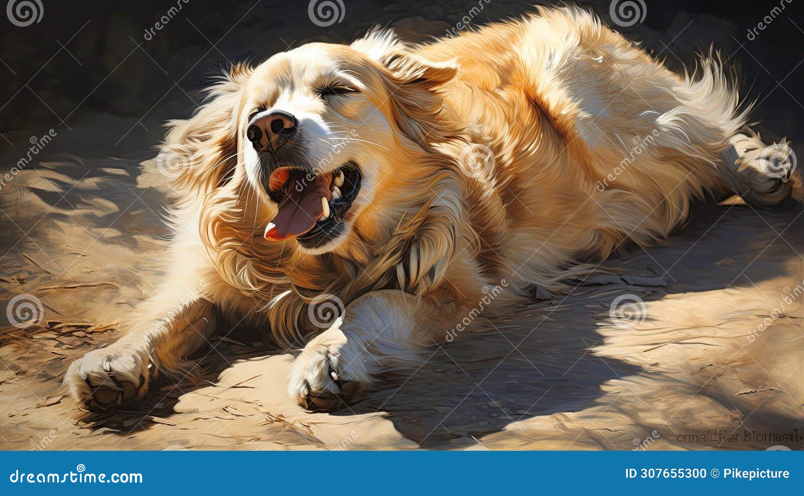 Trick dog rolling over stock illustration. Illustration of perform ...