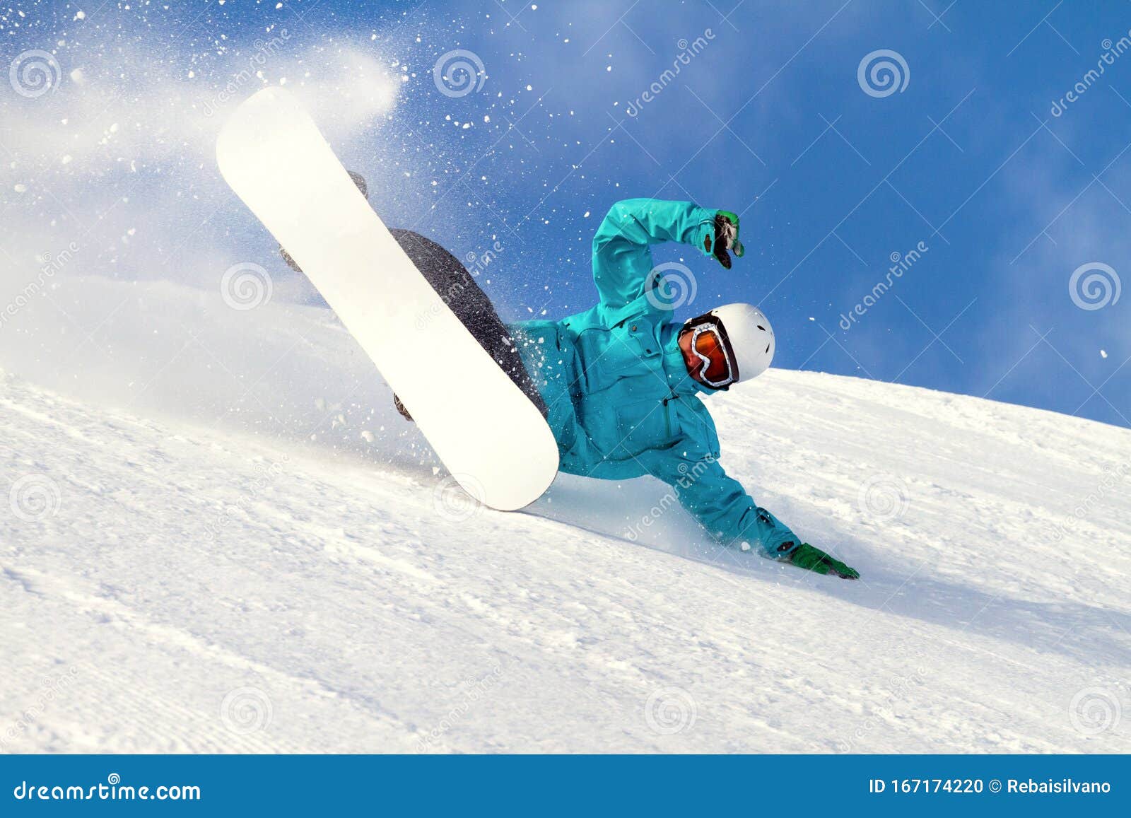 Trick in fresh snow stock photo. Image of extreme, descent - 167174220