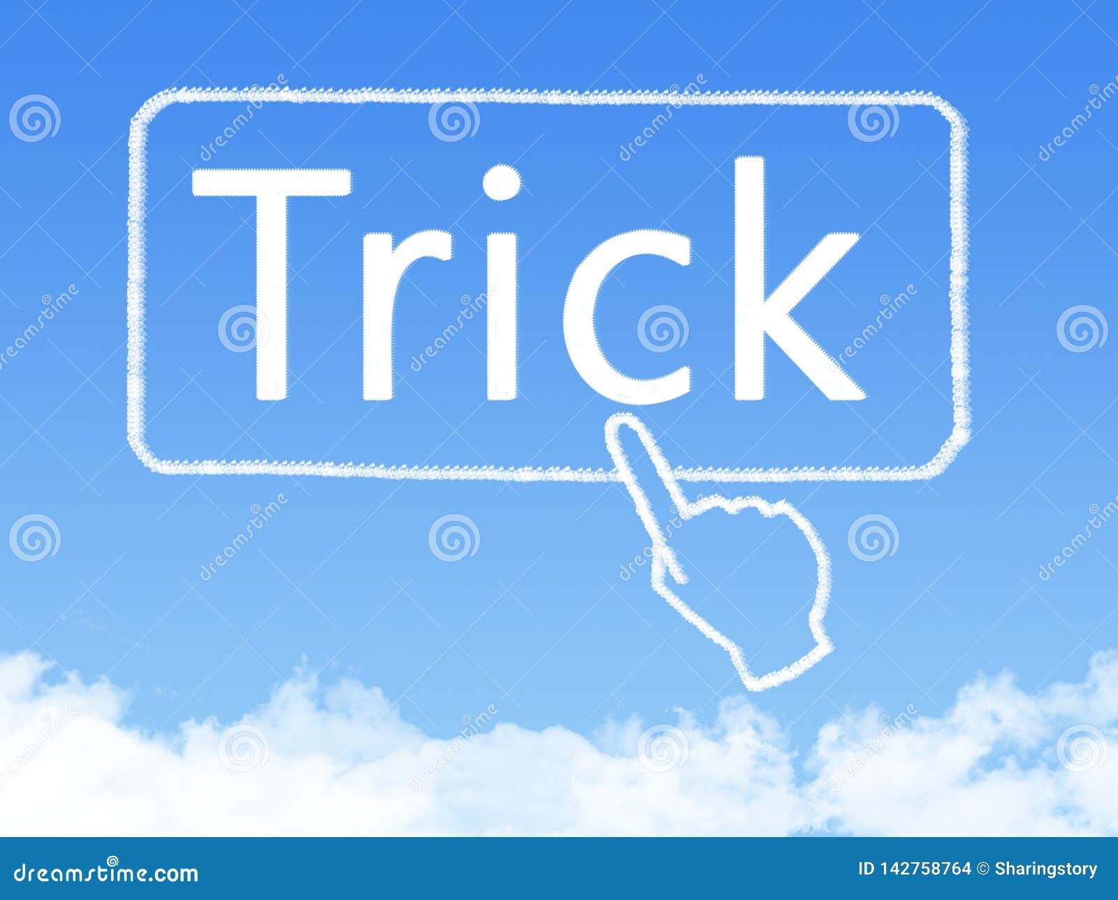 Trick message cloud shape stock illustration. Illustration of ...