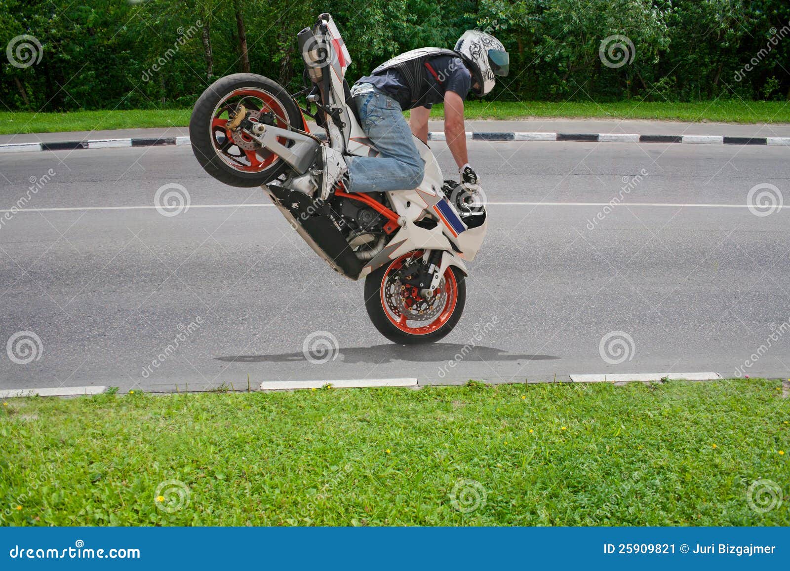 Trick on motorcycle stock image. Image of driver, rider - 25909821