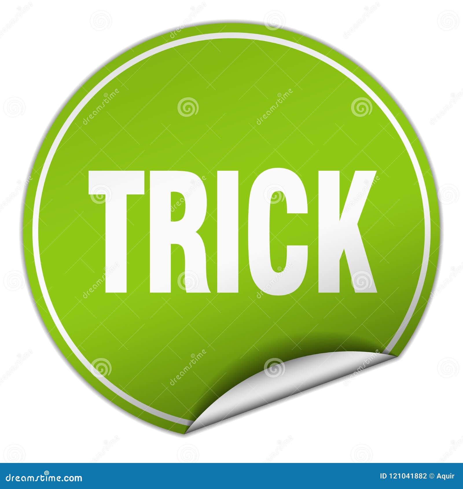 Trick sticker stock vector. Illustration of white, vector - 121041882
