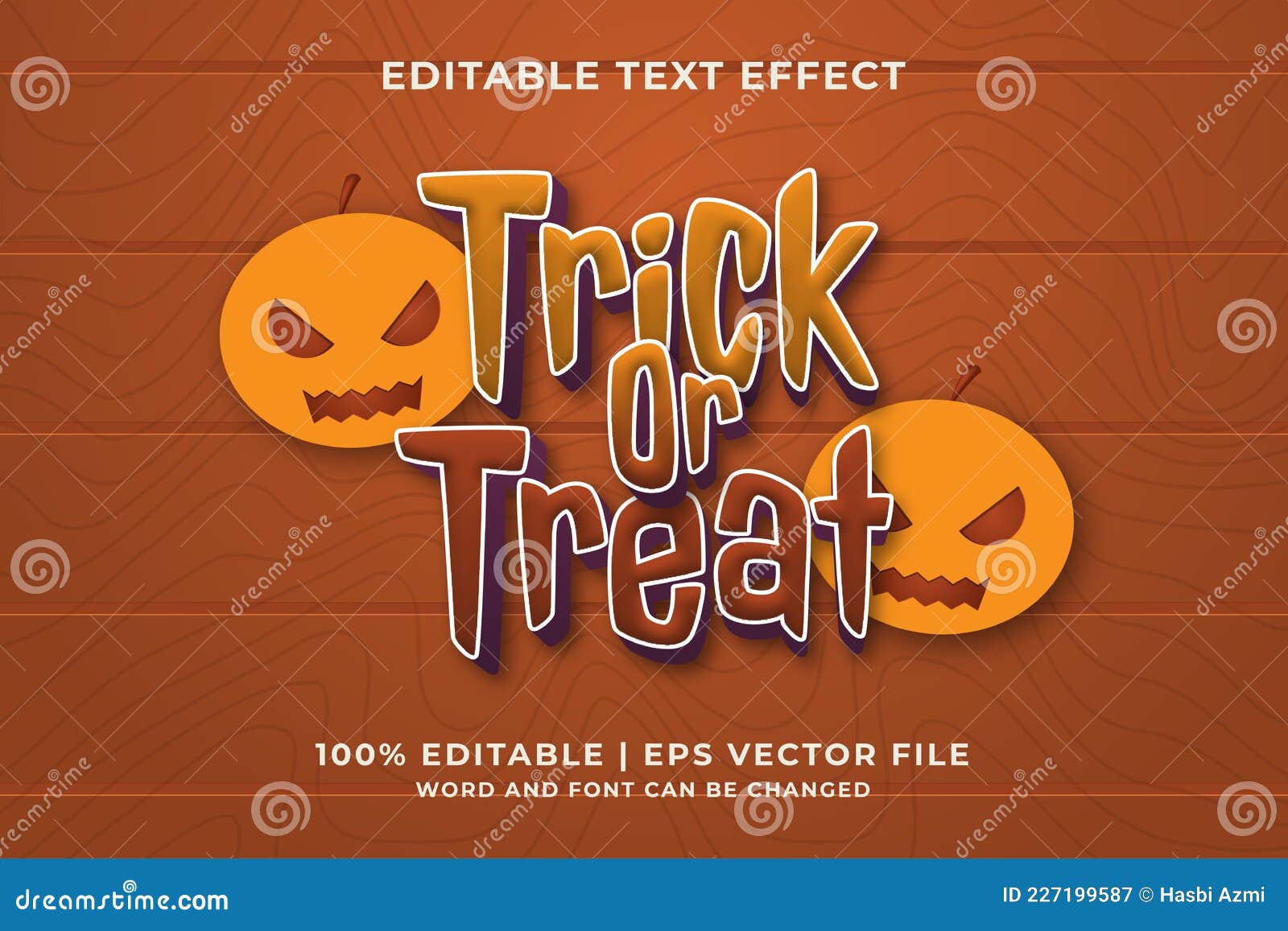 Trick or Treat Text Effect Premium Vector Stock Vector - Illustration ...
