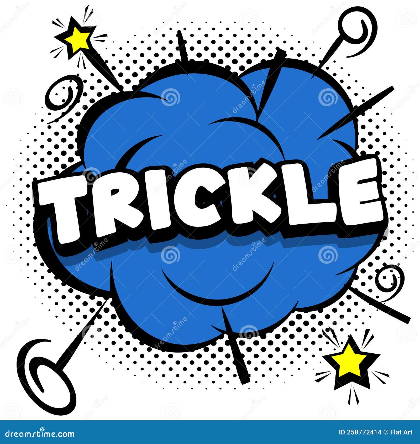 Trickle Comic Bright Template with Speech Bubbles on Colorful Frames ...