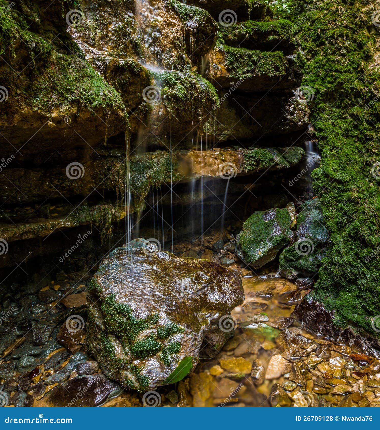 Trickling waterfall stock photo. Image of maison, outdoors - 26709128