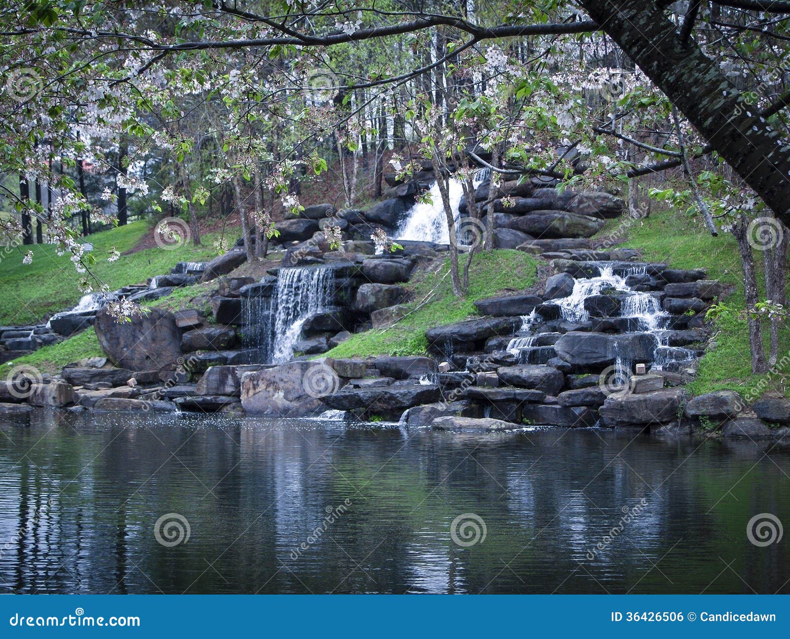 Trickling Waterfall stock photo. Image of park, river - 36426506