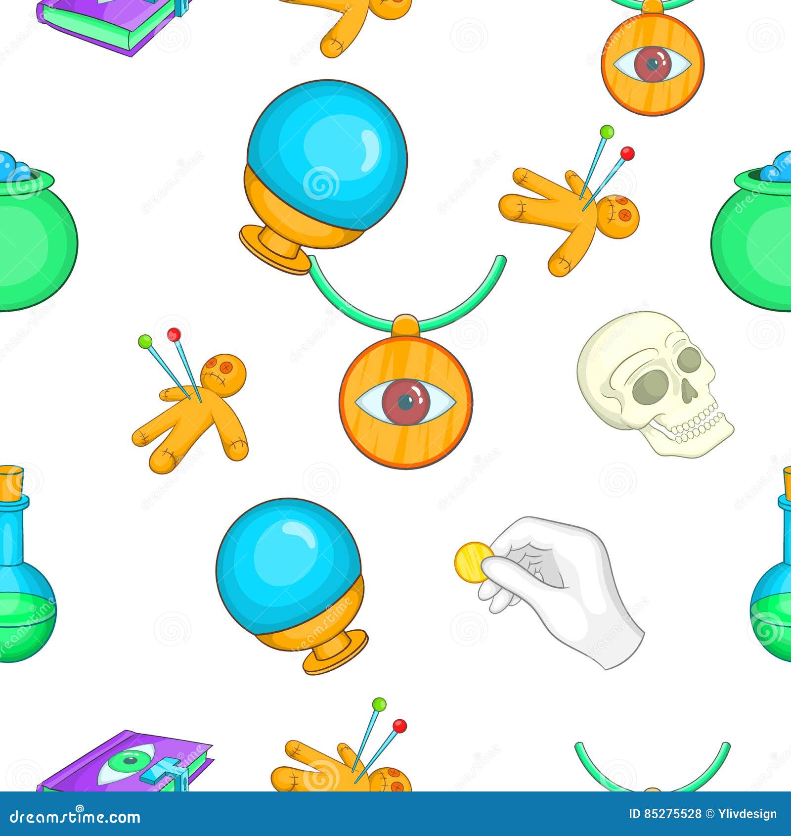 Tricks Pattern, Cartoon Style Stock Vector - Illustration of drawing ...