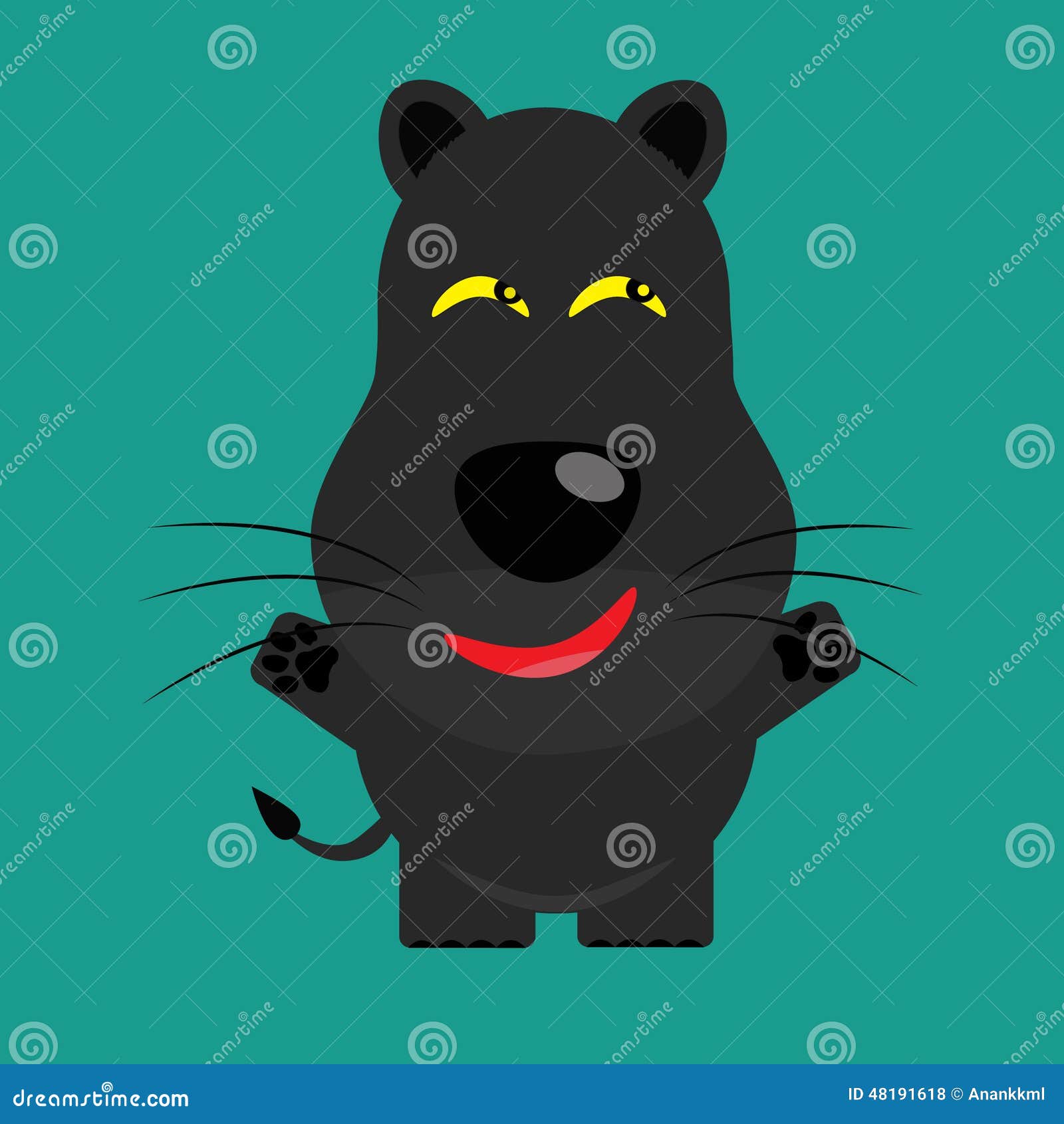 Tricky Black Leopard Cartoon Character Stock Photography ...