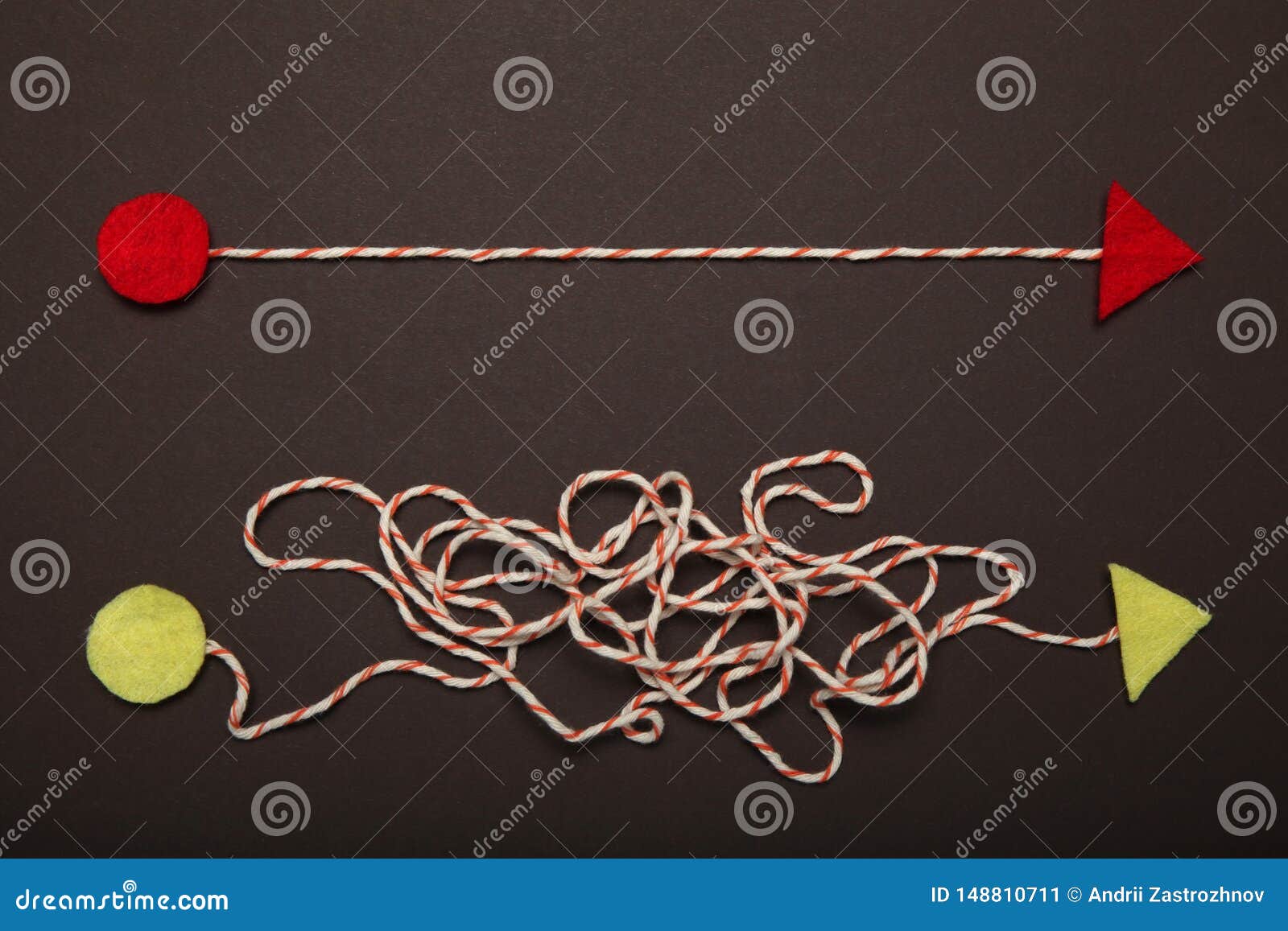 Tricky, Difficult Problem Vs Easy, Long Way Concept Stock Image - Image ...