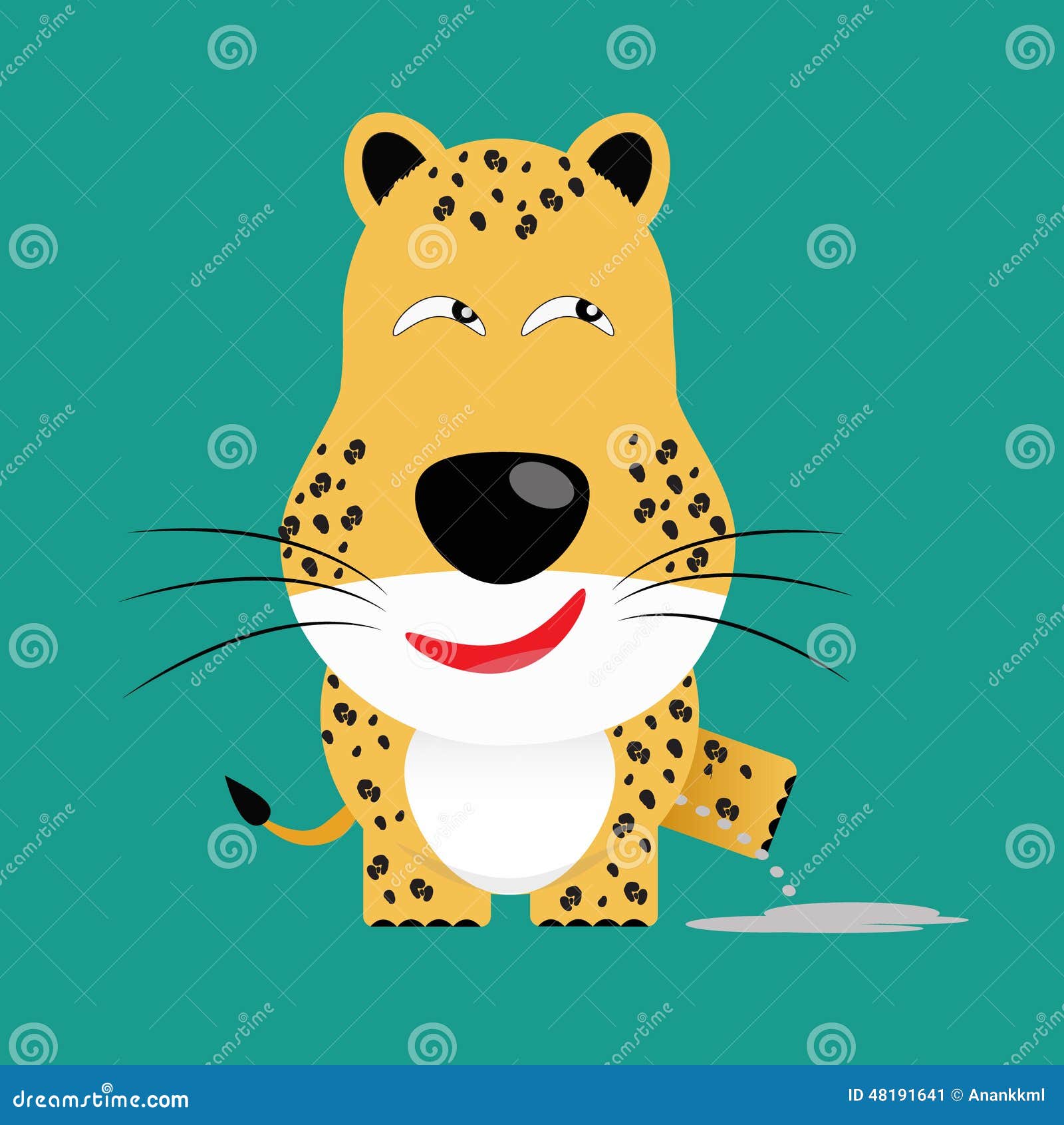 Tricky Leopard Cartoon Character Stock Illustration - Illustration of ...