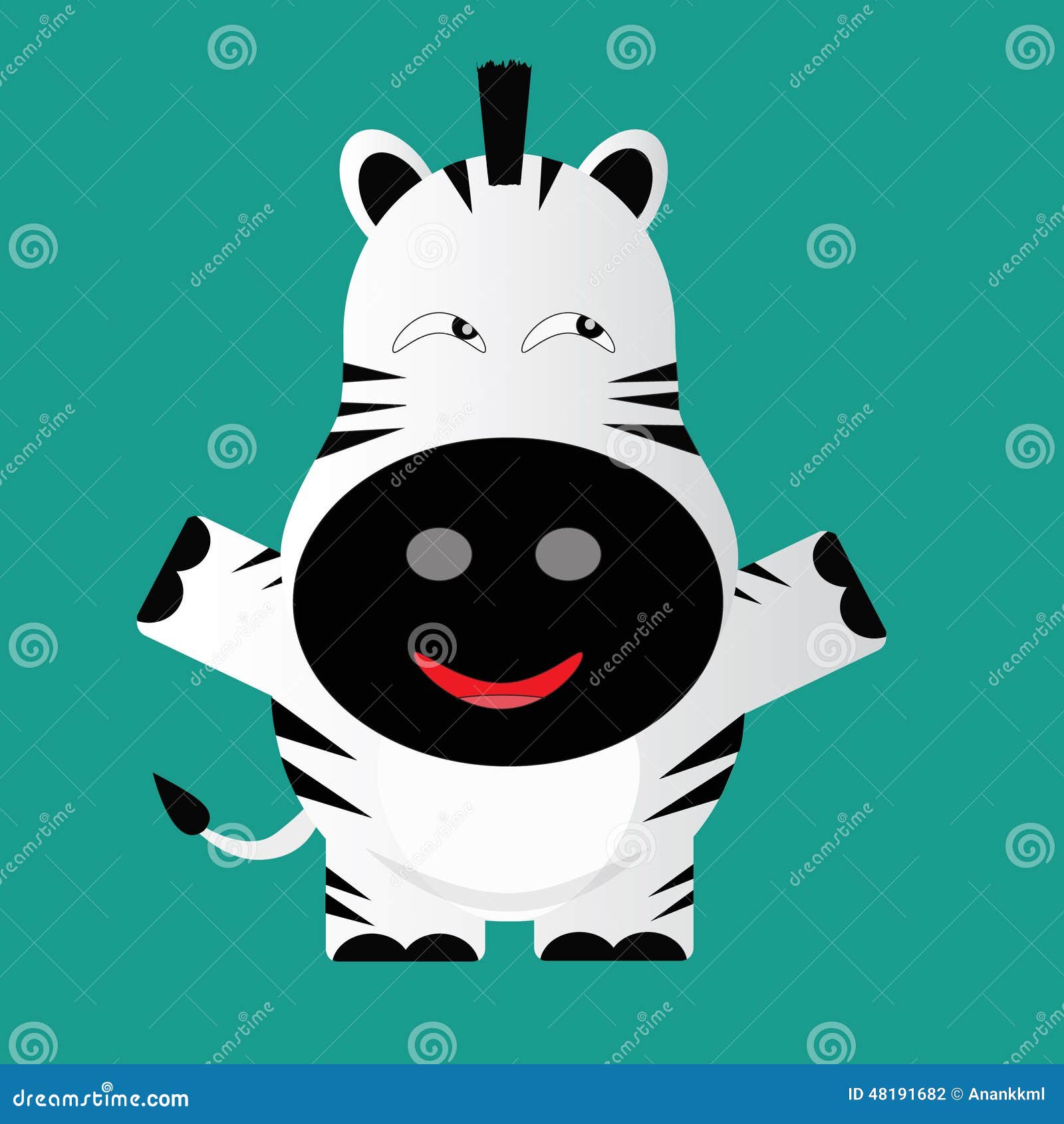 Tricky Zebra Cartoon Character Stock Photo | CartoonDealer.com #48191682