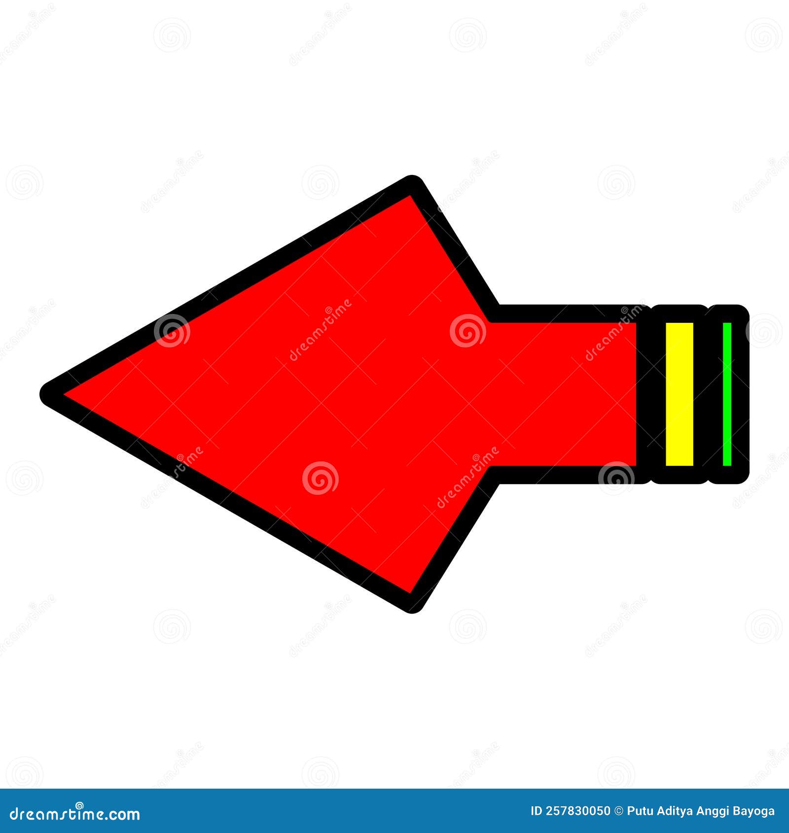 Tricolor arrow icon stock vector. Illustration of logo - 257830050