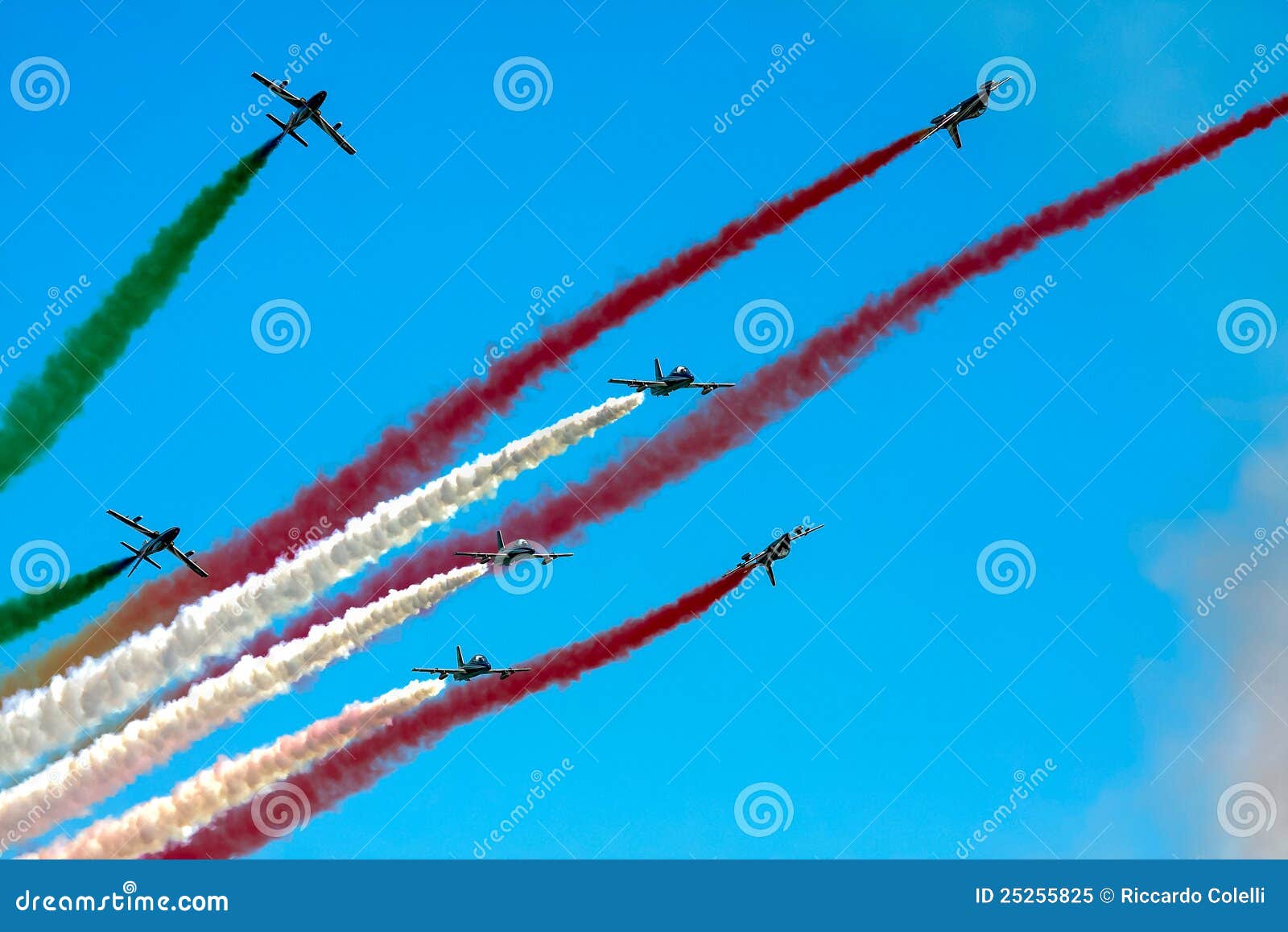 Tricolor arrows stock image. Image of italy, flag, aircraft - 25255825