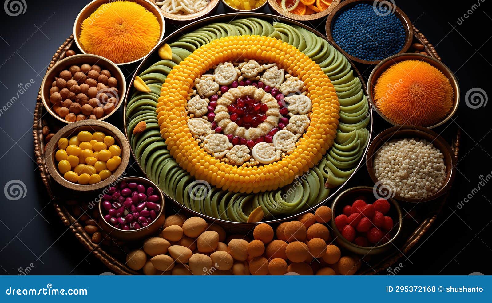 A Tricolor Display of Indian Sweets and Delicacies Stock Illustration ...