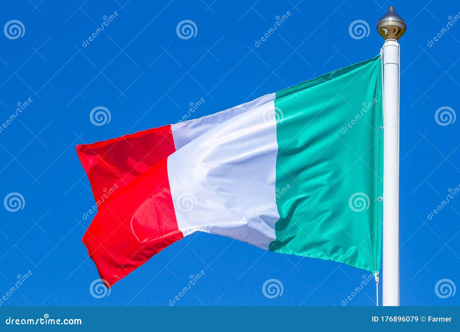 Tricolor flag of Italy stock image. Image of italia - 176896079