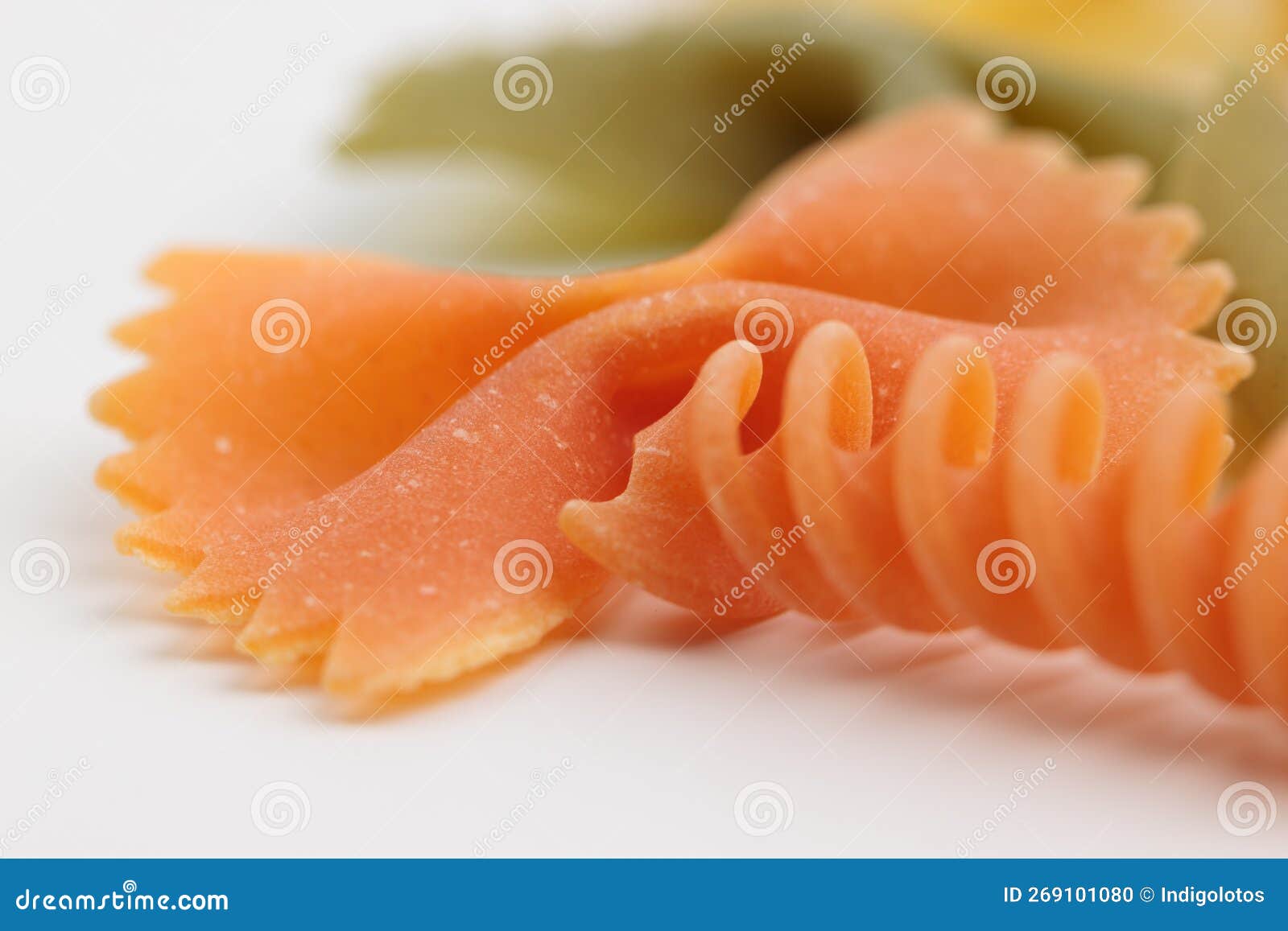 Tricolor Macaroni of Different Types Stock Photo - Image of farfalle ...