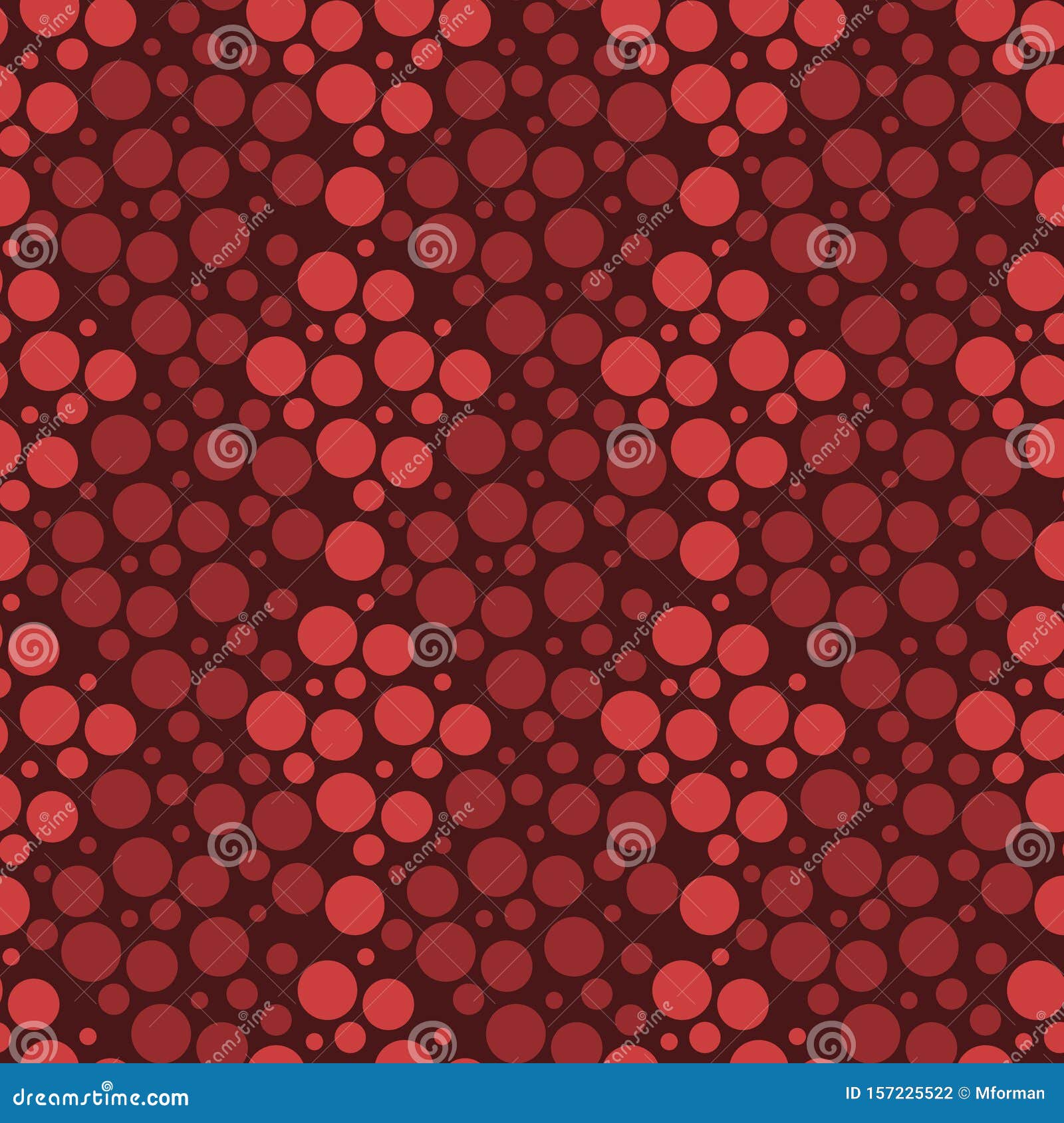 Tricolor Red Bubble Seamless Pattern Stock Vector - Illustration of ...