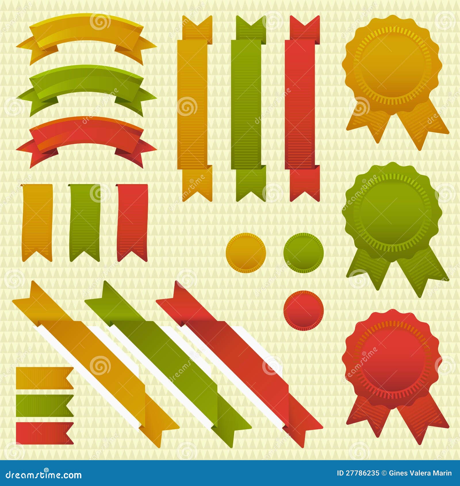 Tricolor ribbons stock vector. Illustration of shape - 27786235