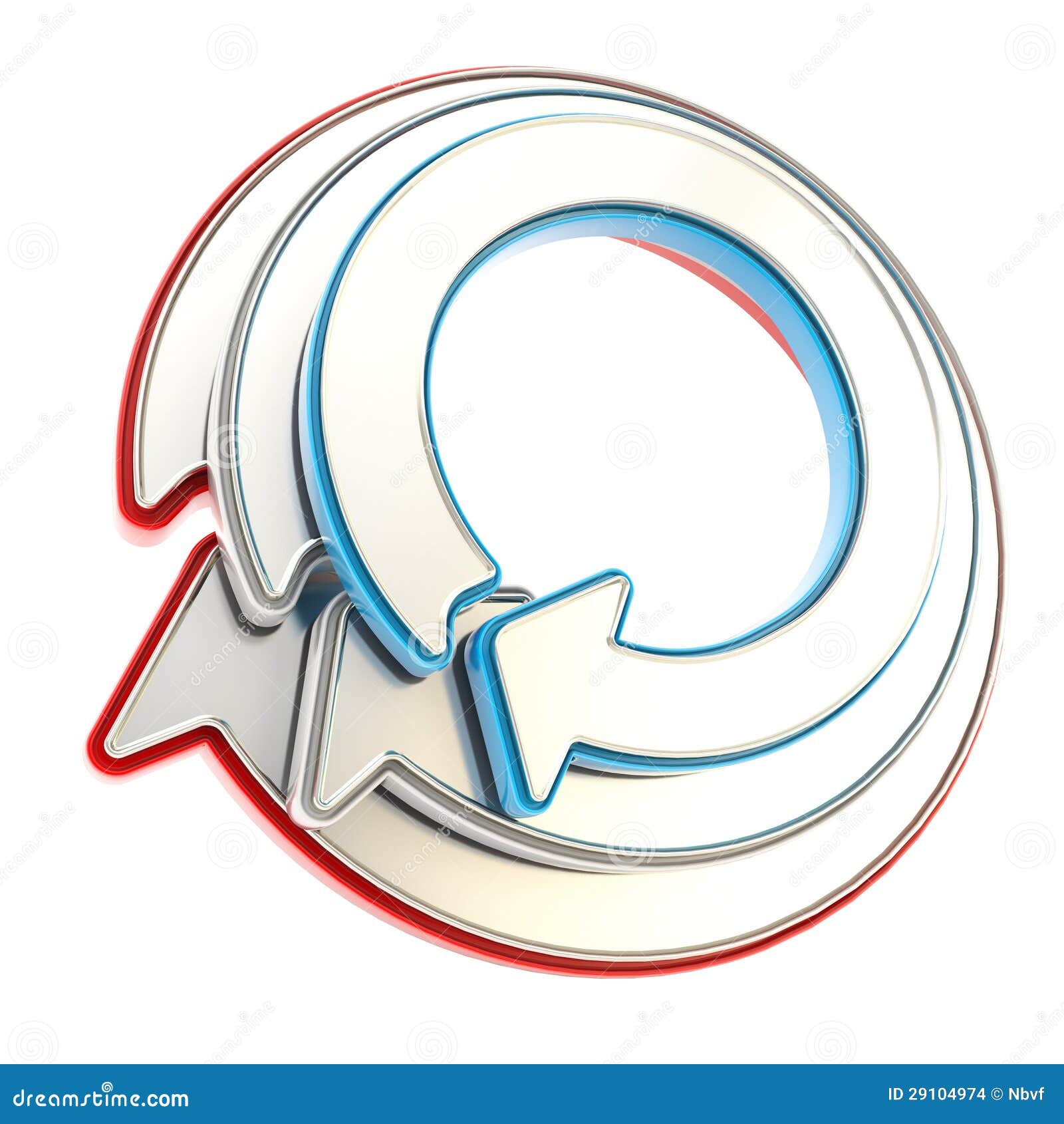 Tricolor Round Emblem Icon Made of Three Arrows Stock Illustration ...