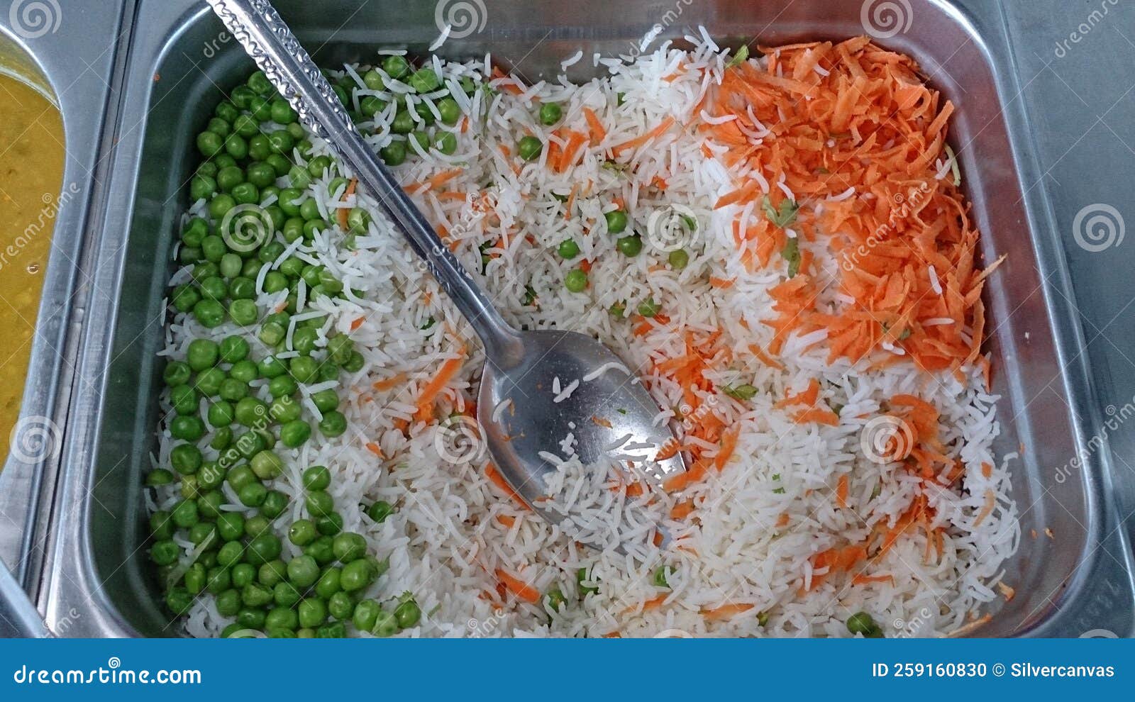 Tricolour Indian Pulao Rice and Pease Stock Photo - Image of pulao ...