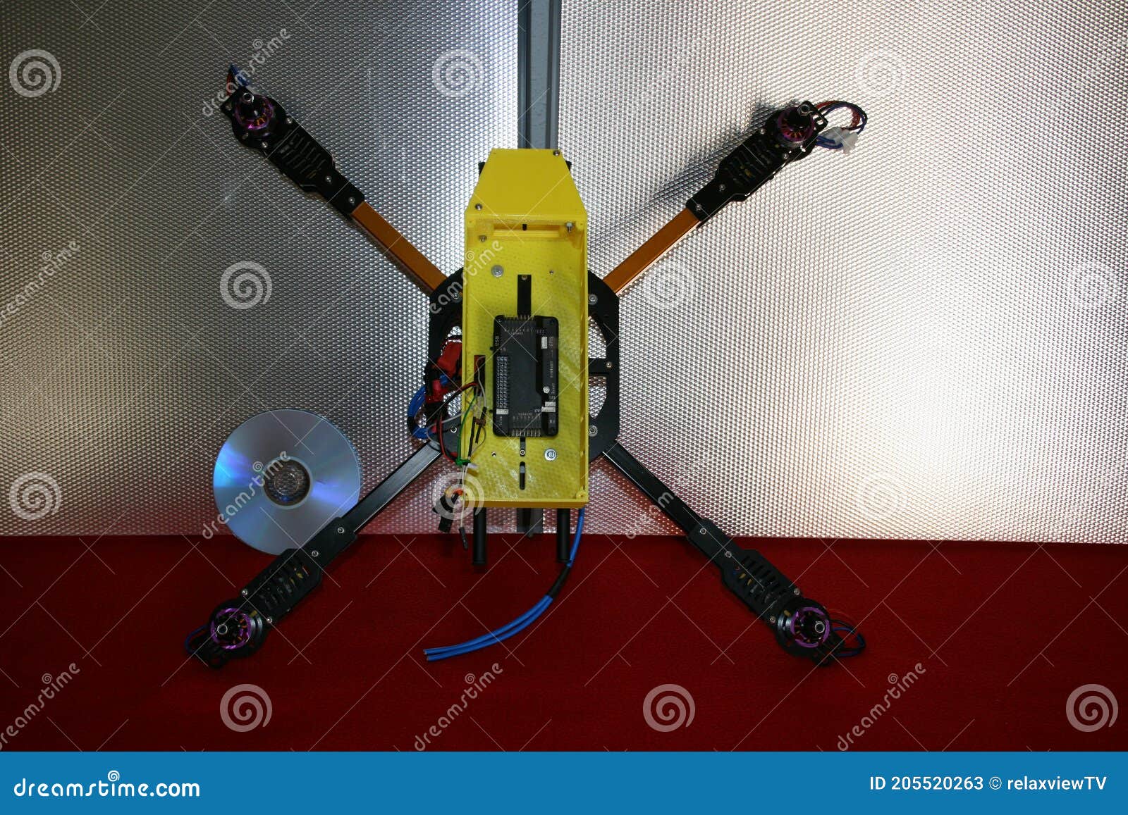 Tricopter Drone Design Prototype Build Showing Different Electronic ...