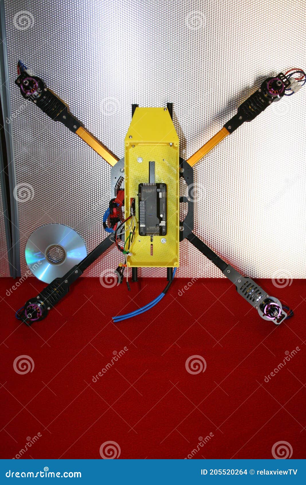 Tricopter Drone Design Prototype Build Showing Different Electronic ...