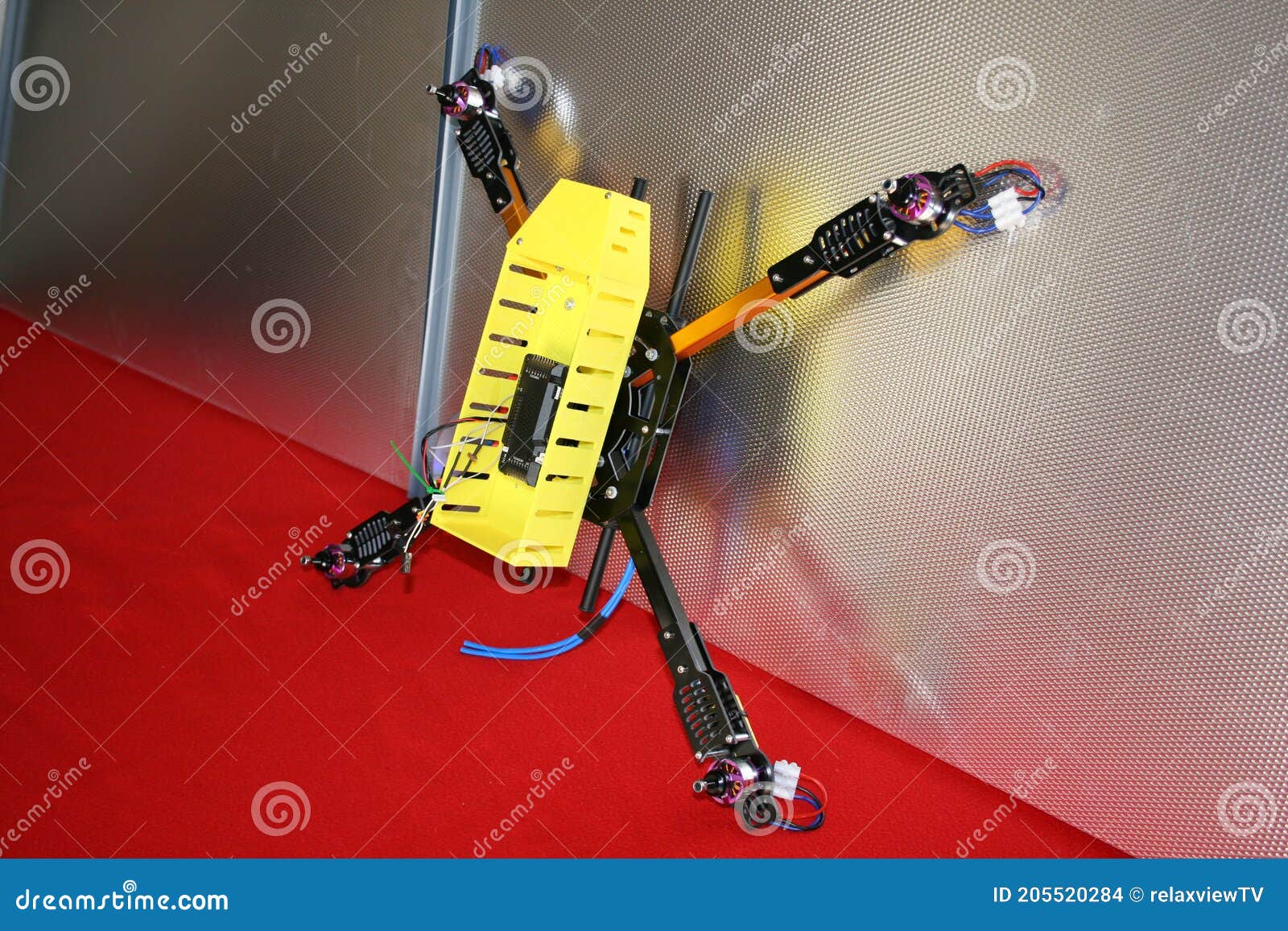 Tricopter Drone Design Prototype Build Showing Different Electronic ...