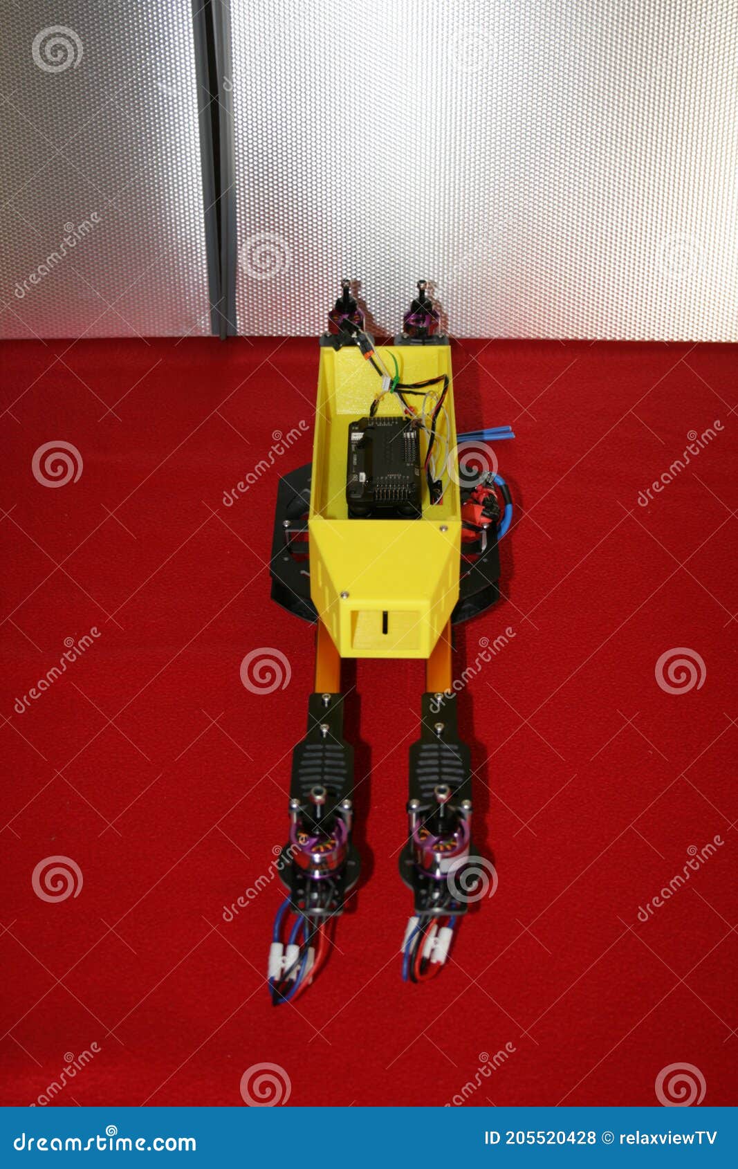 Tricopter Drone Design Prototype Build Showing Different Electronic ...