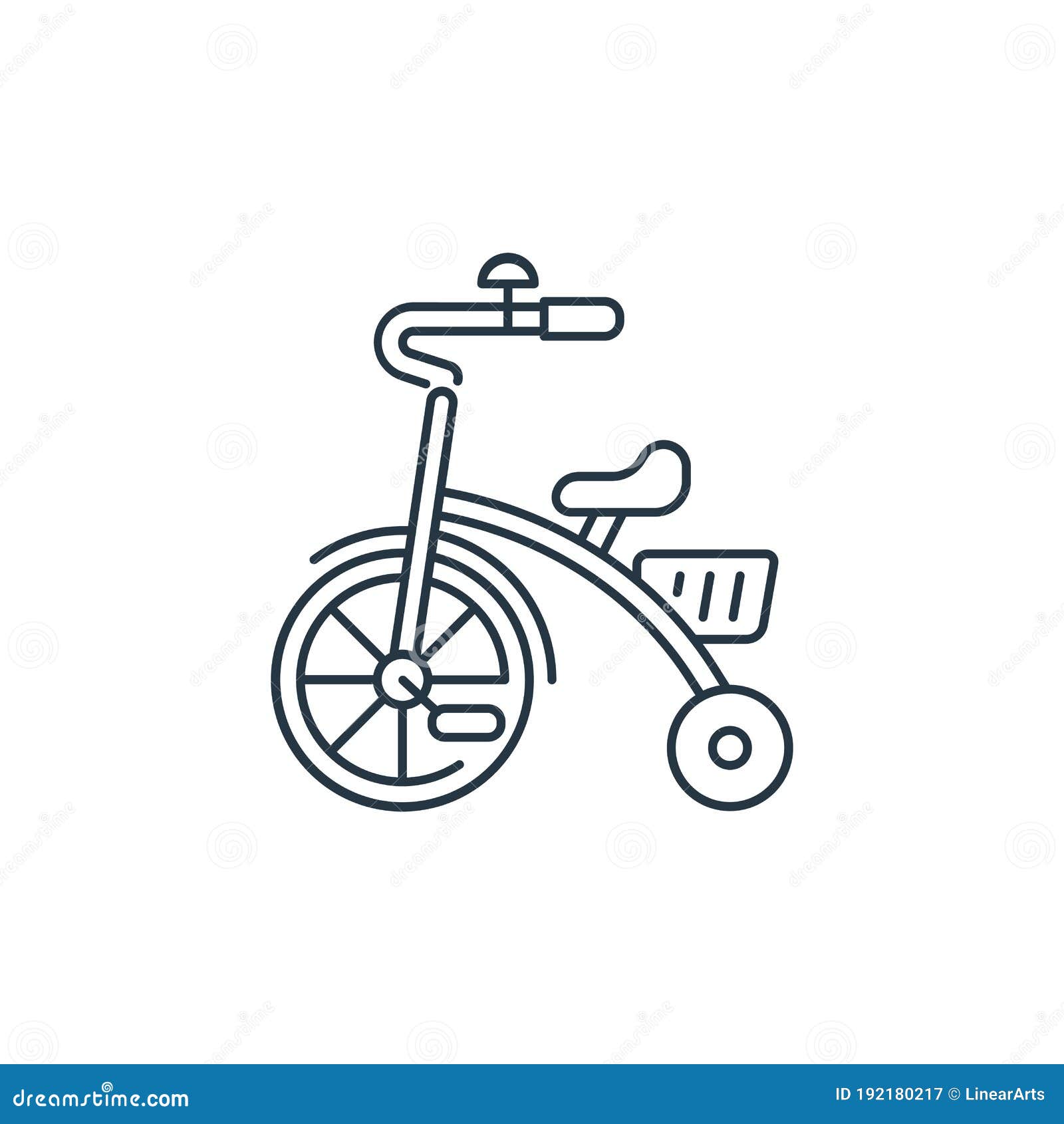 Tricycle Icon Vector from Kids Concept. Thin Line Illustration of ...