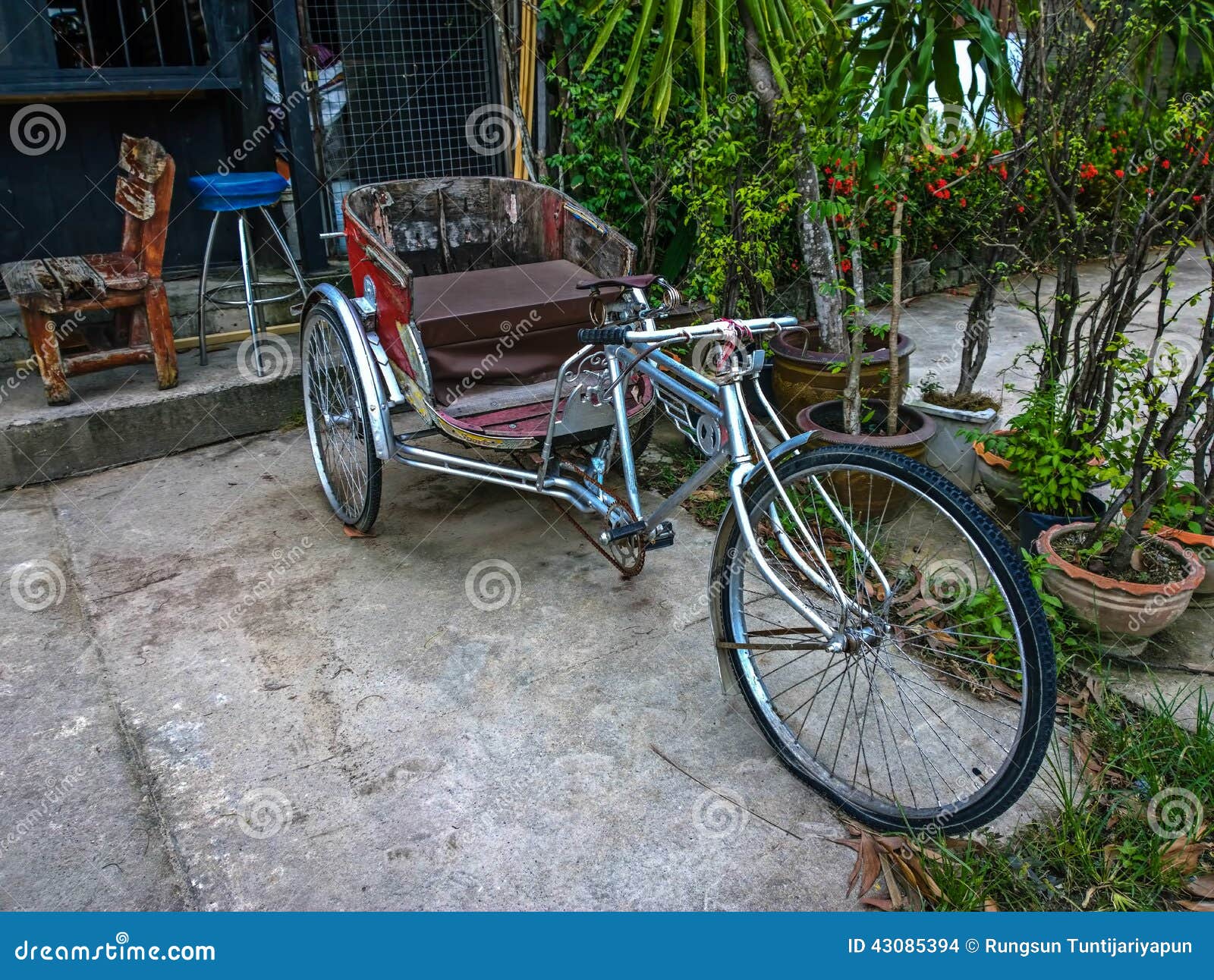 Tricycle Rickshaws on the Streets of Thailand Stock Photo - Image of ...